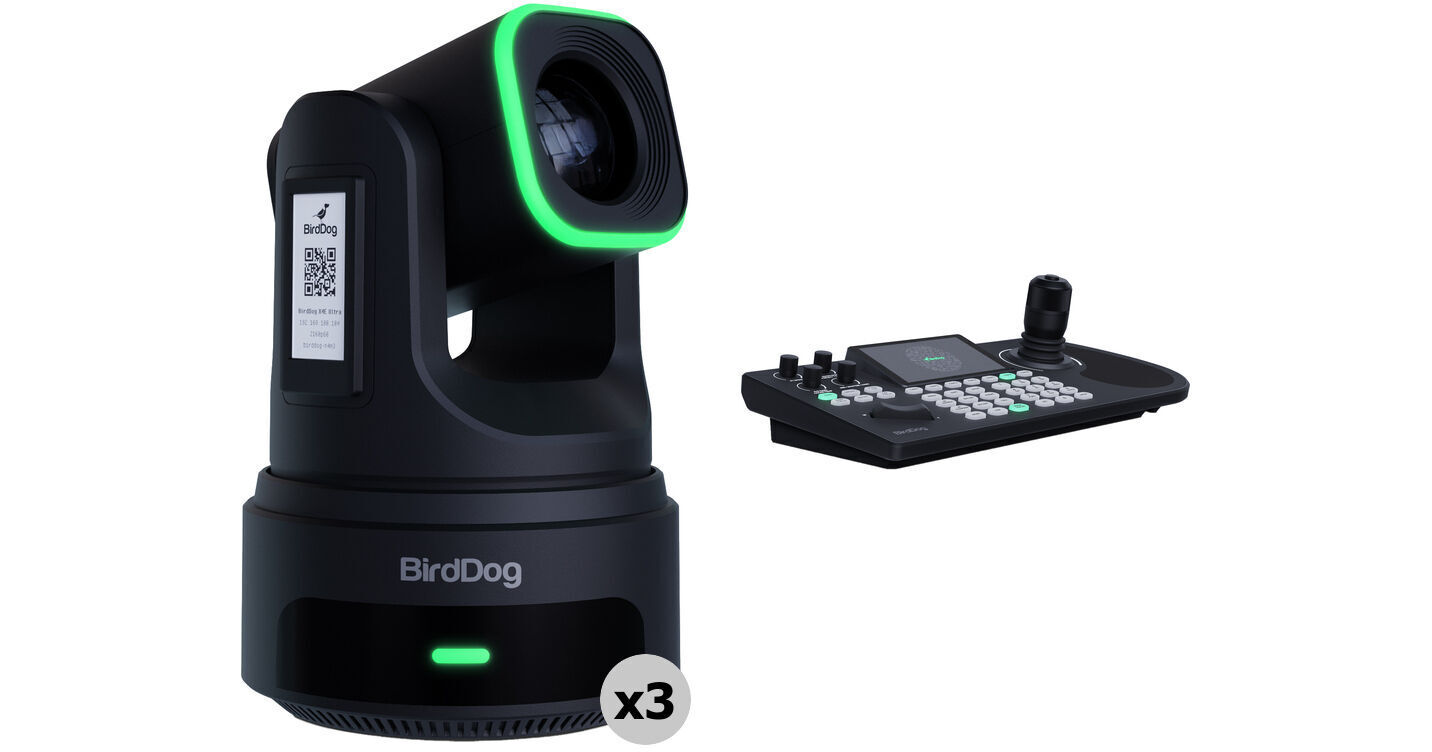 BirdDog KBD PTZ Controller Kit With 3 X X4E Ultra BDX4EUCOMBO B