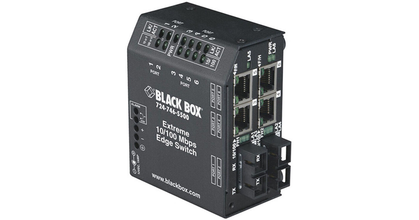 Black Box LBH240A-P-ST 6-Port Industrial 10/100 LBH240A-P-ST B&H