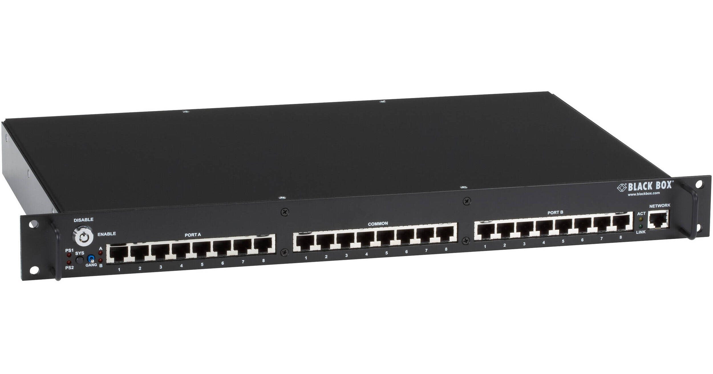 Black Box Network Mangeable Rackmount Gang Switch NBSALL8MGR B&H