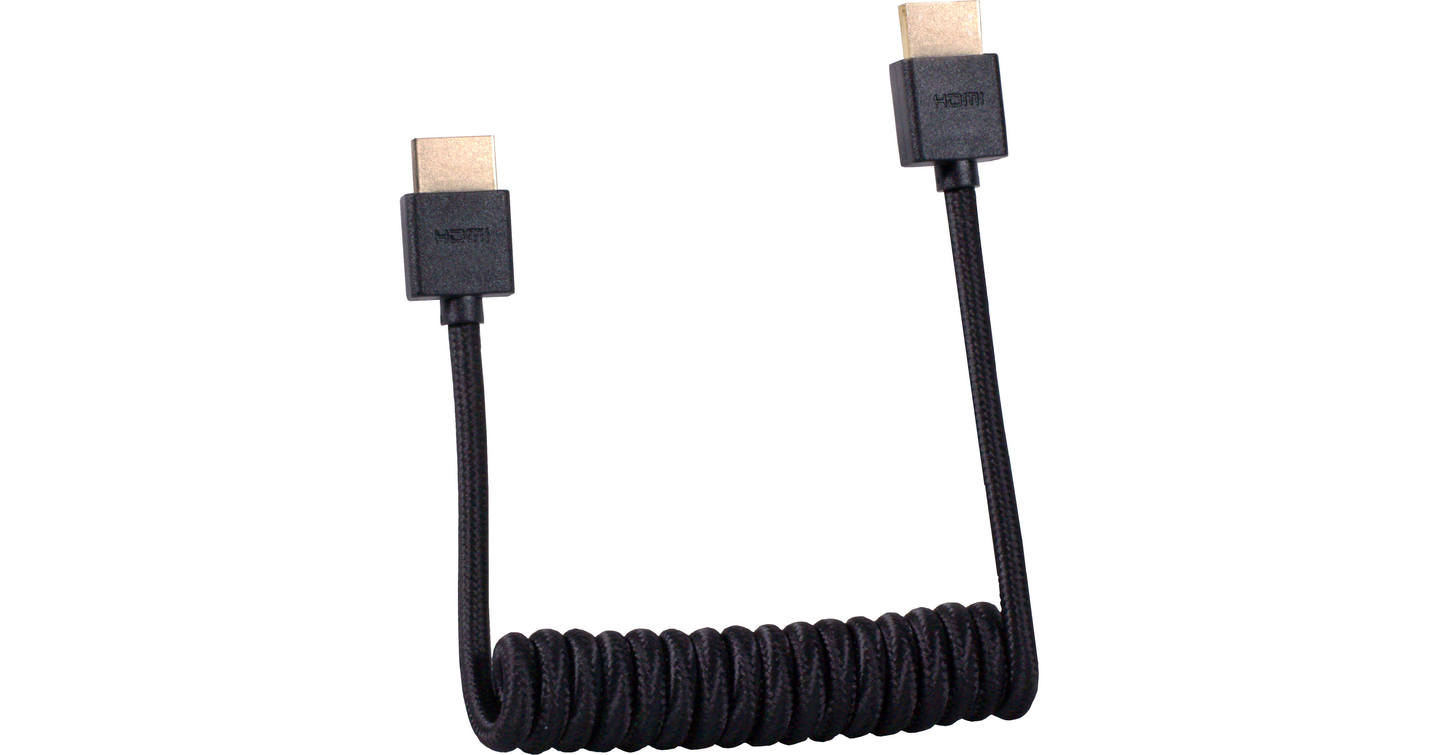 BLACKHAWK Coiled HDMI Cable (12-24", Black) BHCABLE-FULLHDMI-12