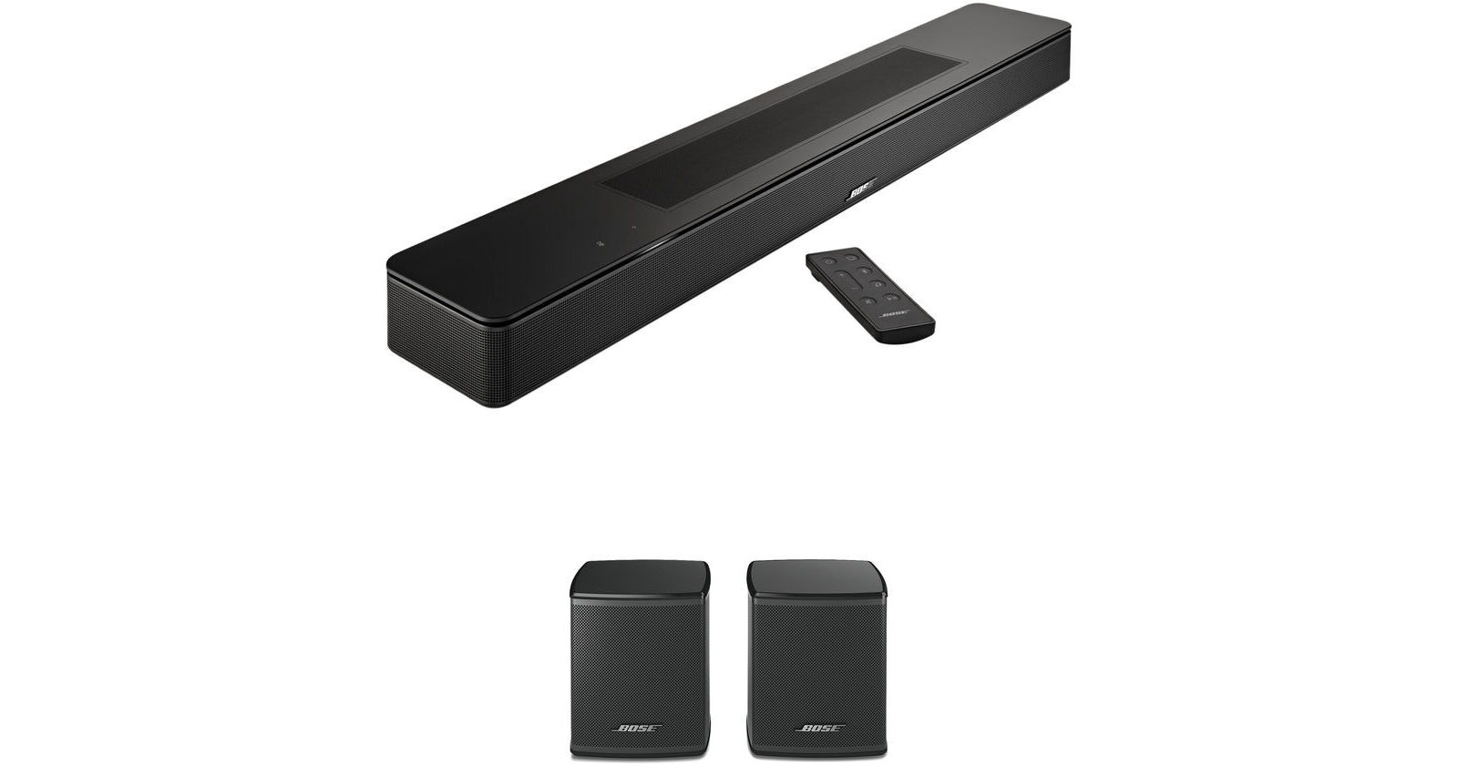 Bose Smart Soundbar and Black Wireless Surround Speakers Kit