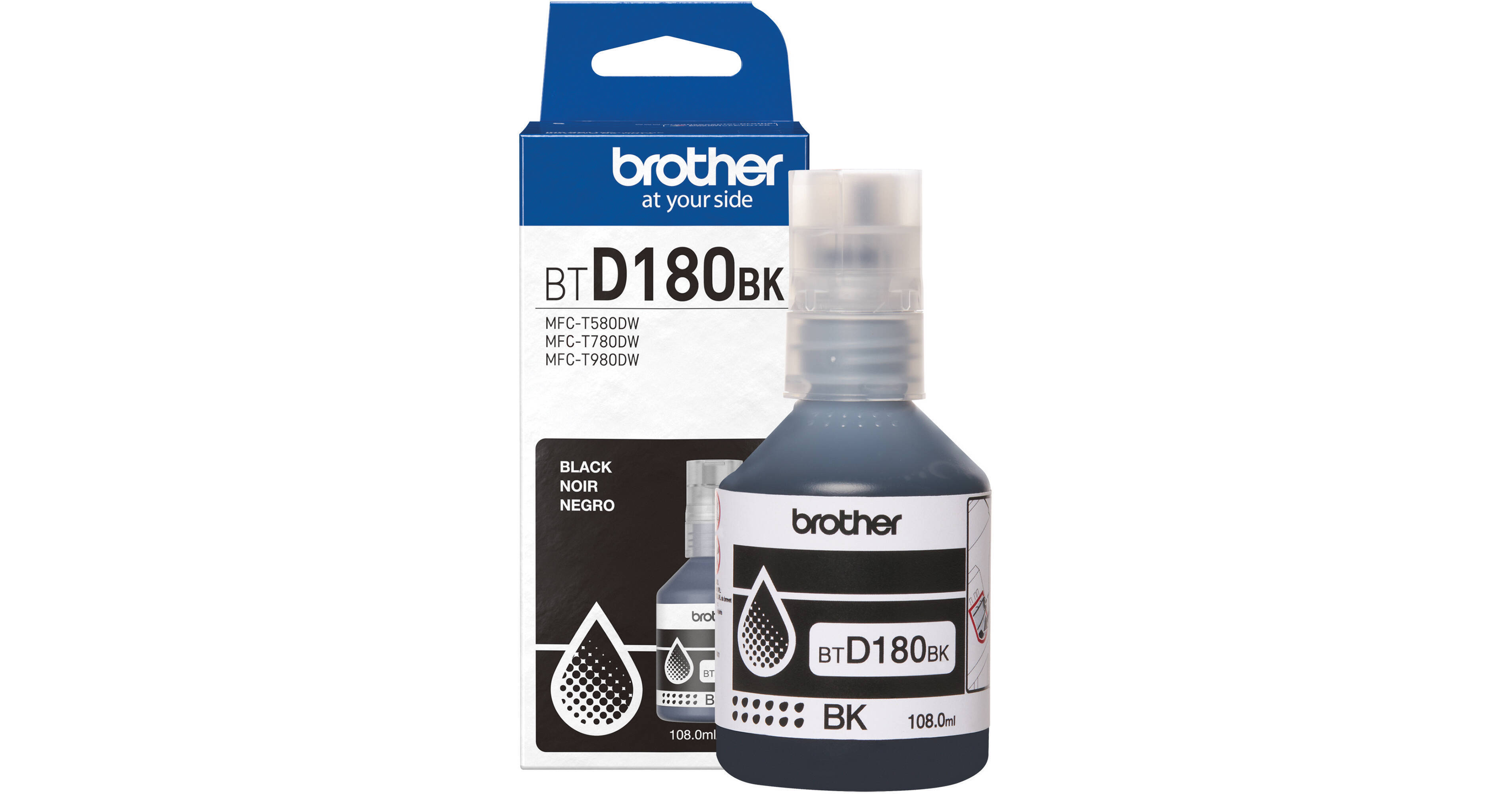 Brother INKvestment Tank High-Yield Black Ink Bottle BTD180BK
