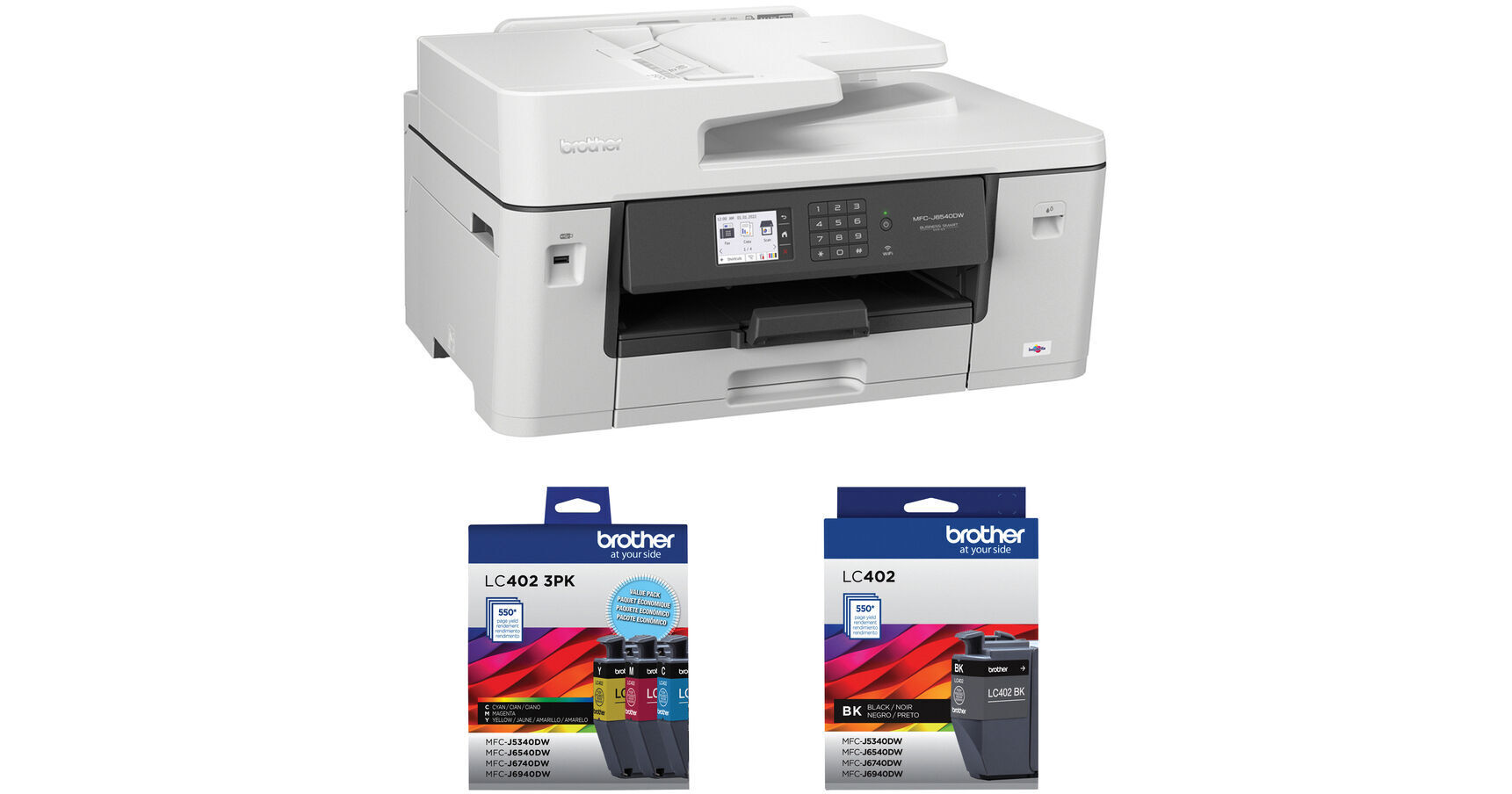 Brother MFC-J6540DW All-in-One Inkjet Printer with LC402