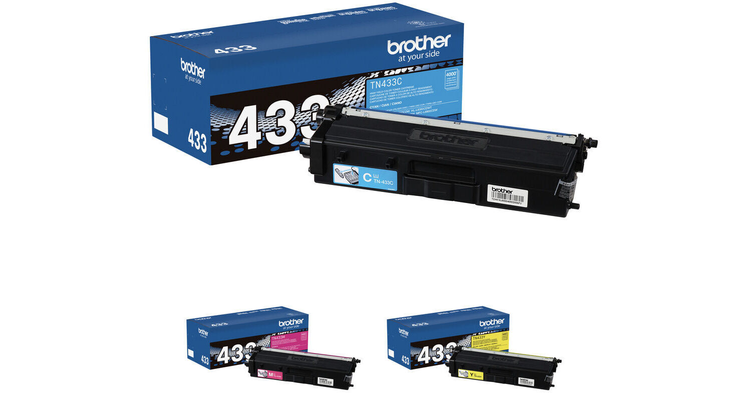 Brother TN433 3-Color High-Yield Toner Cartridge Kit B&H Photo