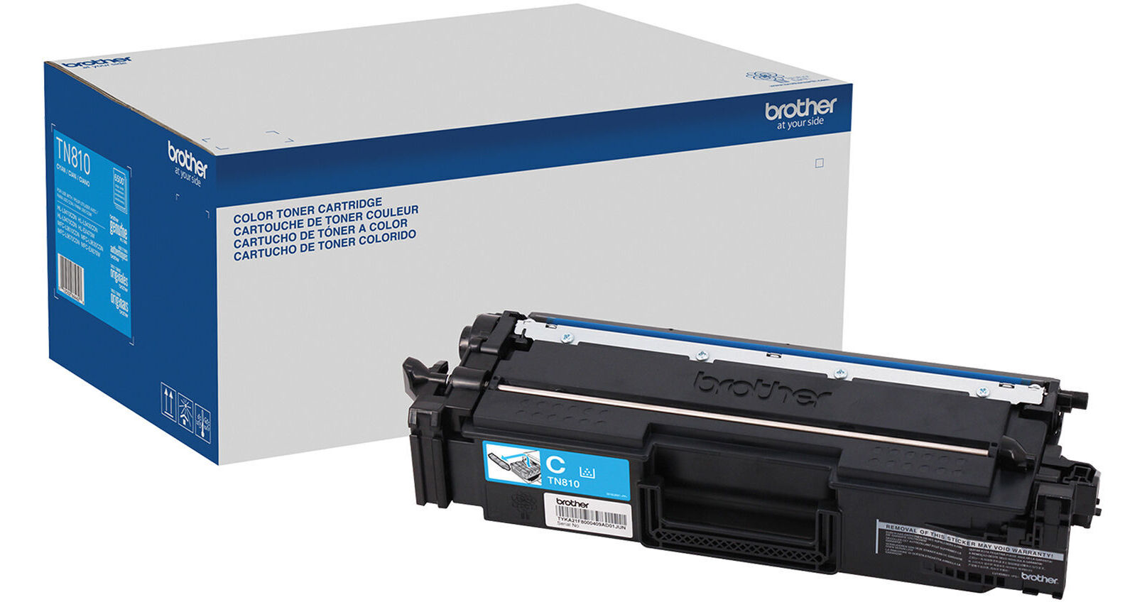 Brother Genuine TN810C Standard Yield Cyan Toner Cartridge