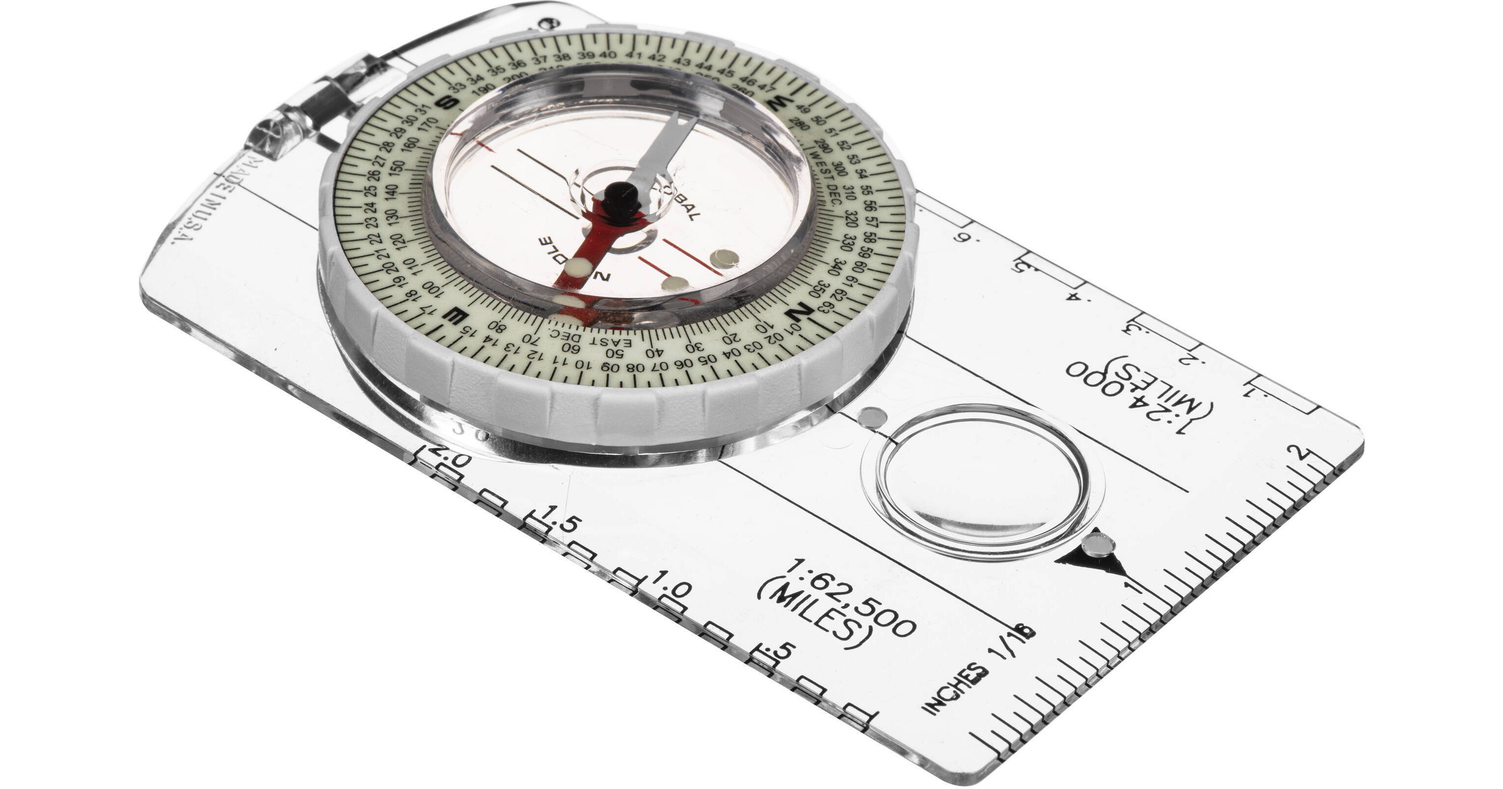 Brunton 8010 Classic Glow/Mils Global Map Compass