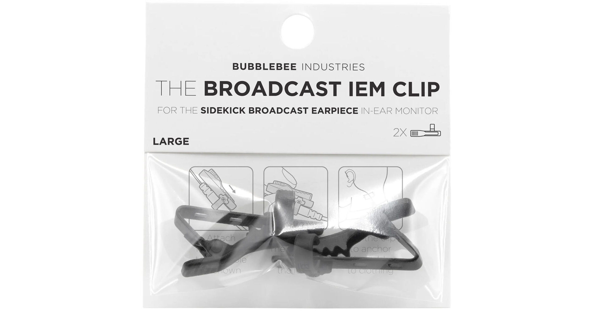 Bubblebee Industries The Broadcast IEM Clip BBI-BCL-2 B&H Photo