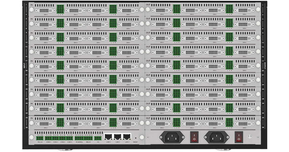 BZBGEAR 36x36 DVI 2K Modular Matrix Switcher & BG-36X36DVI-MVS