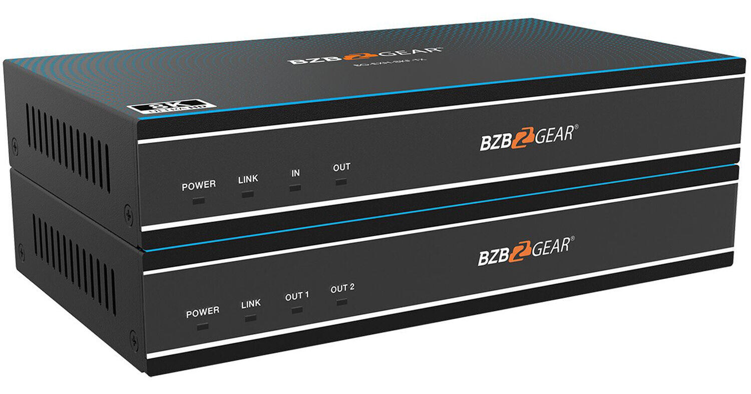 BZBGEAR 8K HDMI 2.1 Extender with IR over Fiber BG-EXH-8KF B&H