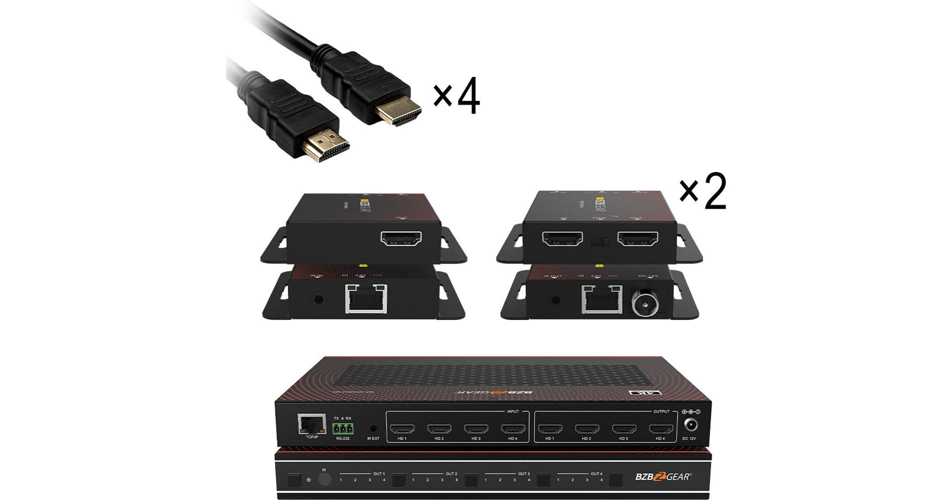 BZBGEAR Sports Bar & Restaurant Video Wall + BG-SPORTBARVW-KIT2