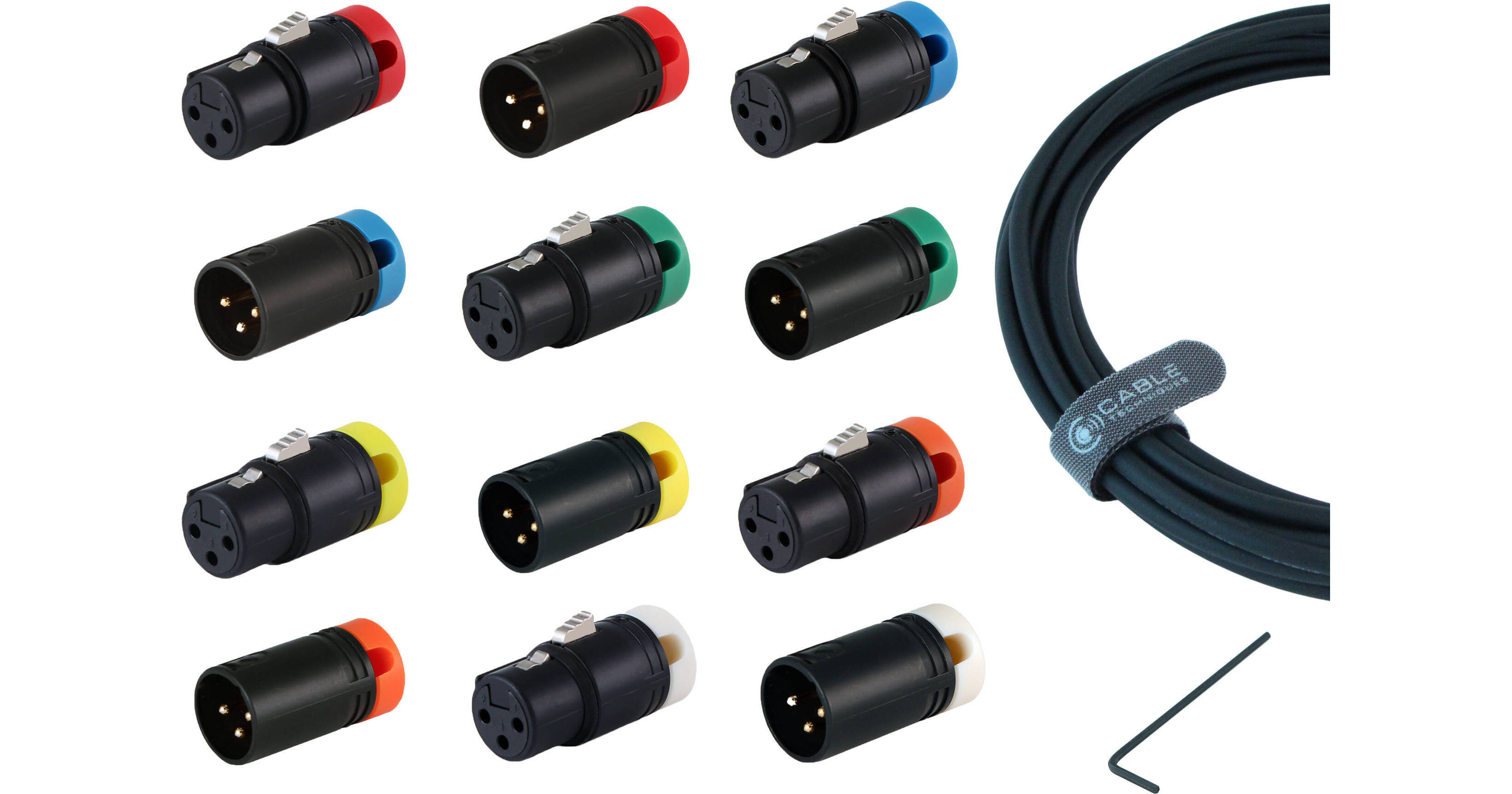 Cable Techniques Low-Profile 3-Pin XLR DIY 6 Set CT-LP-DIY-XL-6