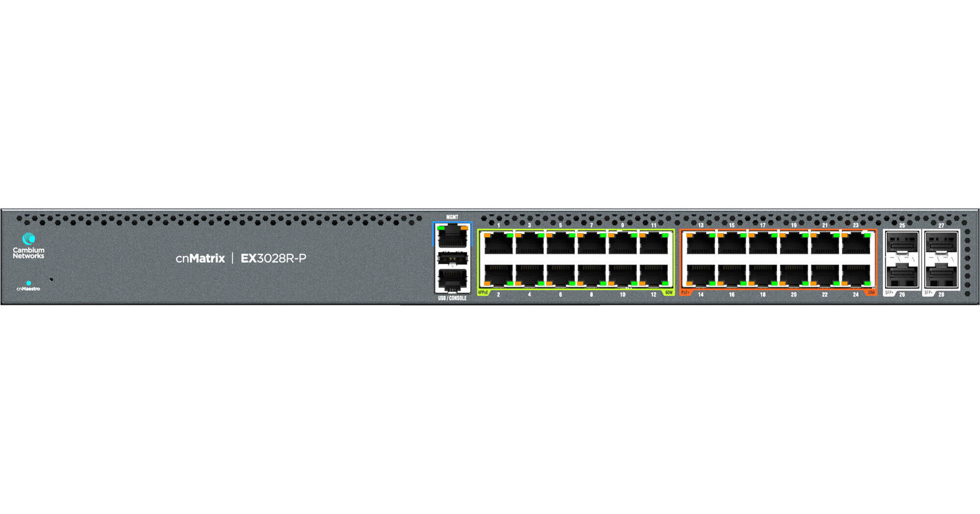Cambium cnMatrix EX3028R-P 24-Port Gigabit PoE++ MXEX3028GXPA11