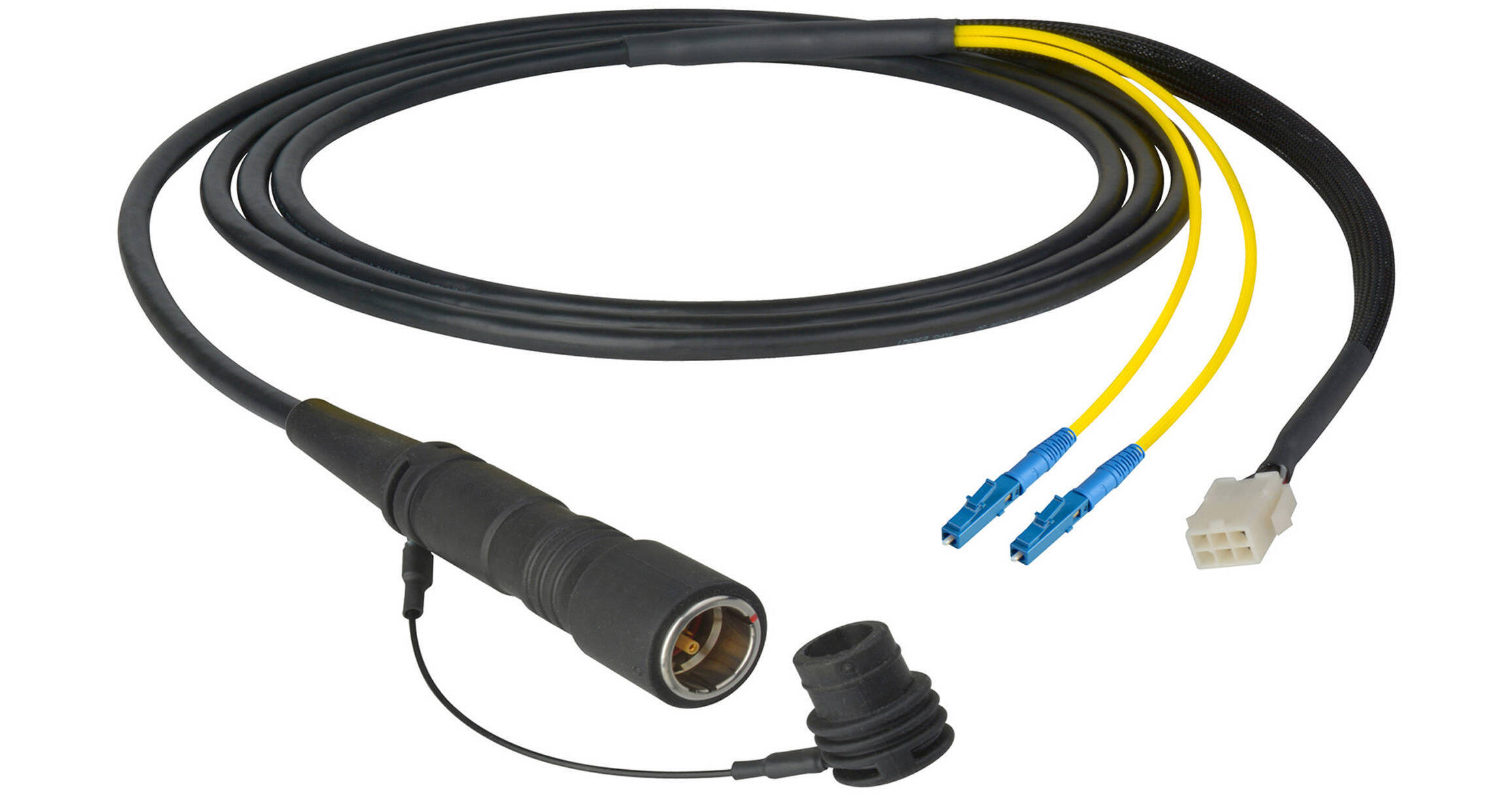 Camplex 35' Lemo PUW to Duplex LC Fiber & 6-Pin HF-PUWLC3-BO-035