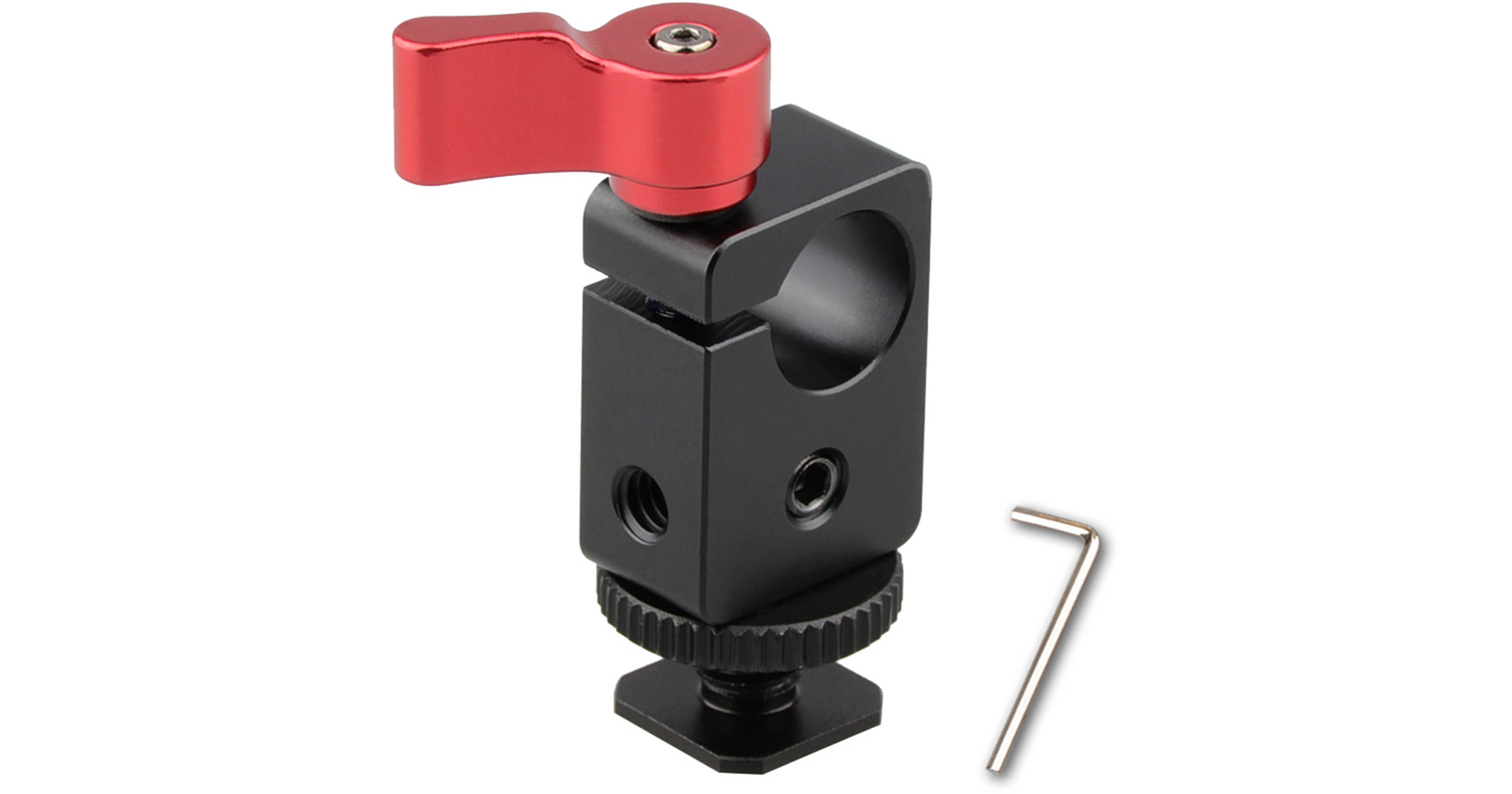CAMVATE Cold Shoe Mount with 15mm Single-Rod Clamp C1435 B&H