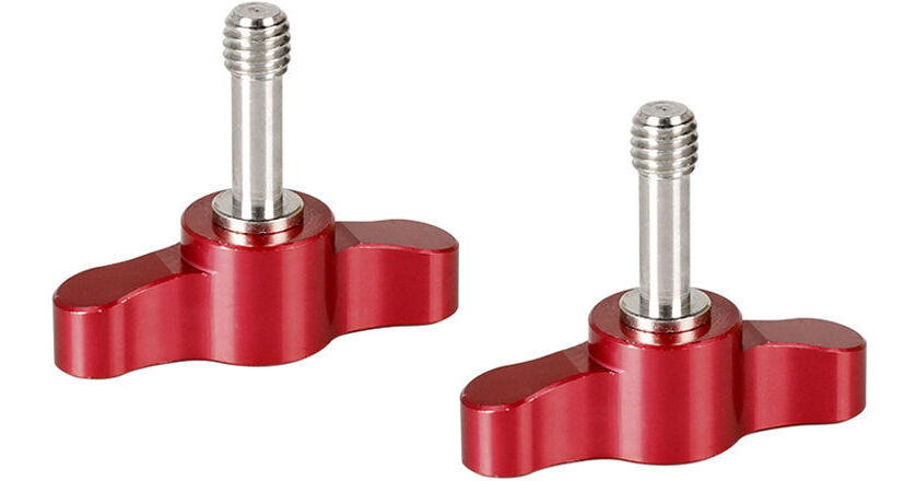 CAMVATE Adjustable Handle M6 x 18mm Thumbscrew (Red, 2-Pack)