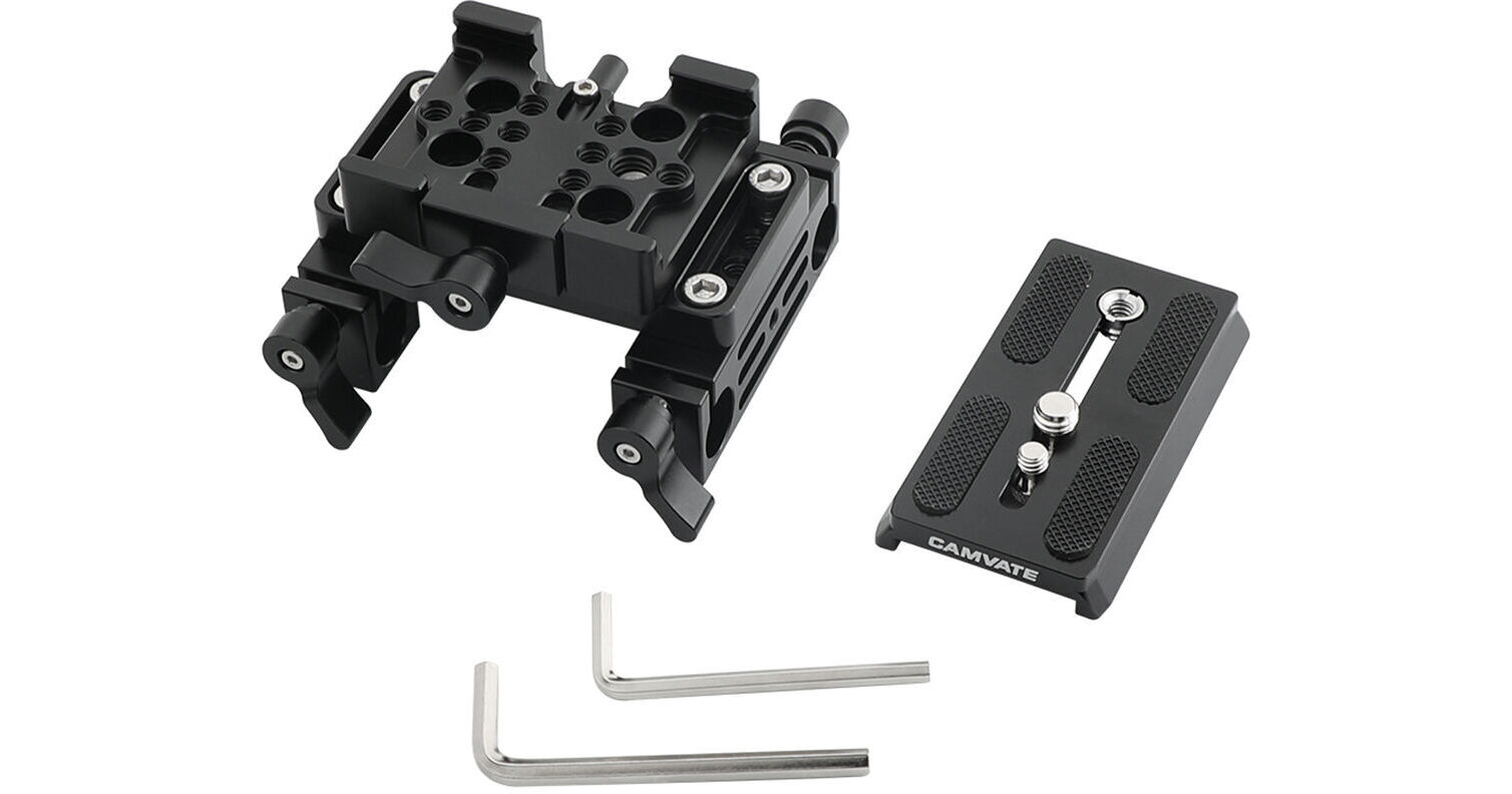 CAMVATE Manfrotto-Type Quick Release Baseplate with 15mm C2577