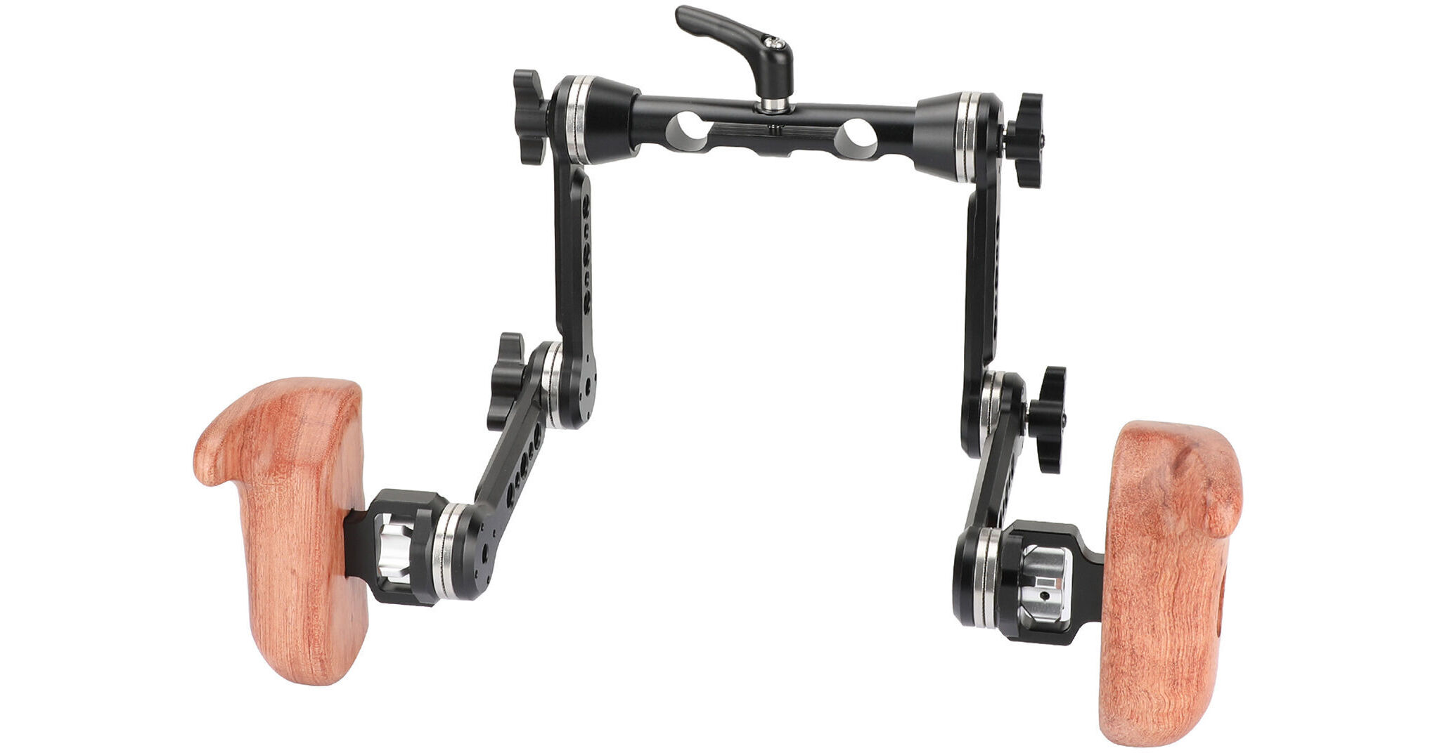 CAMVATE Wooden Handles with Extension Arms & 15mm Rod Clamp