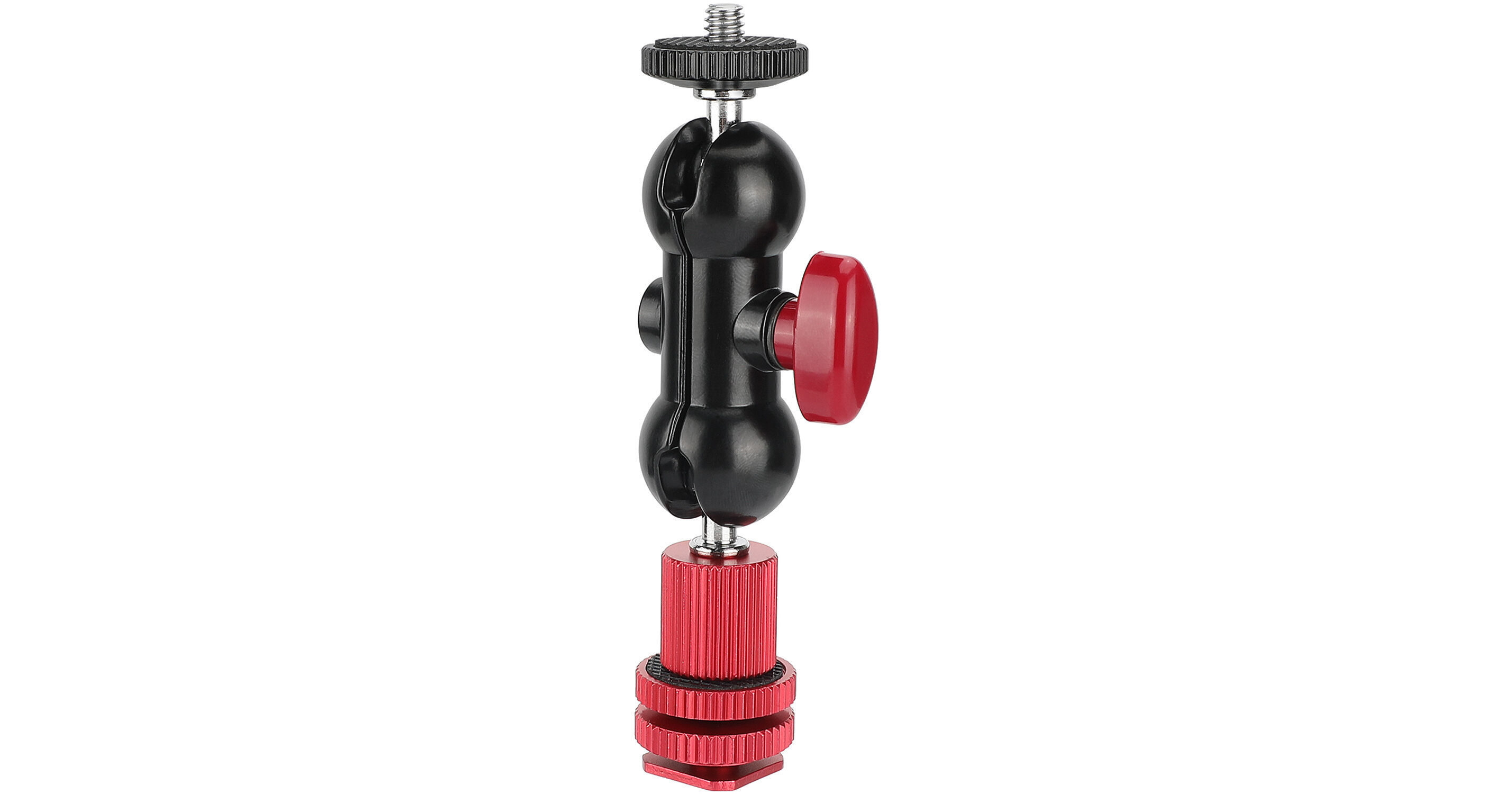 CAMVATE 1/4"-20 Ball Head and Cold Shoe Mount (Red) C3068 B&H