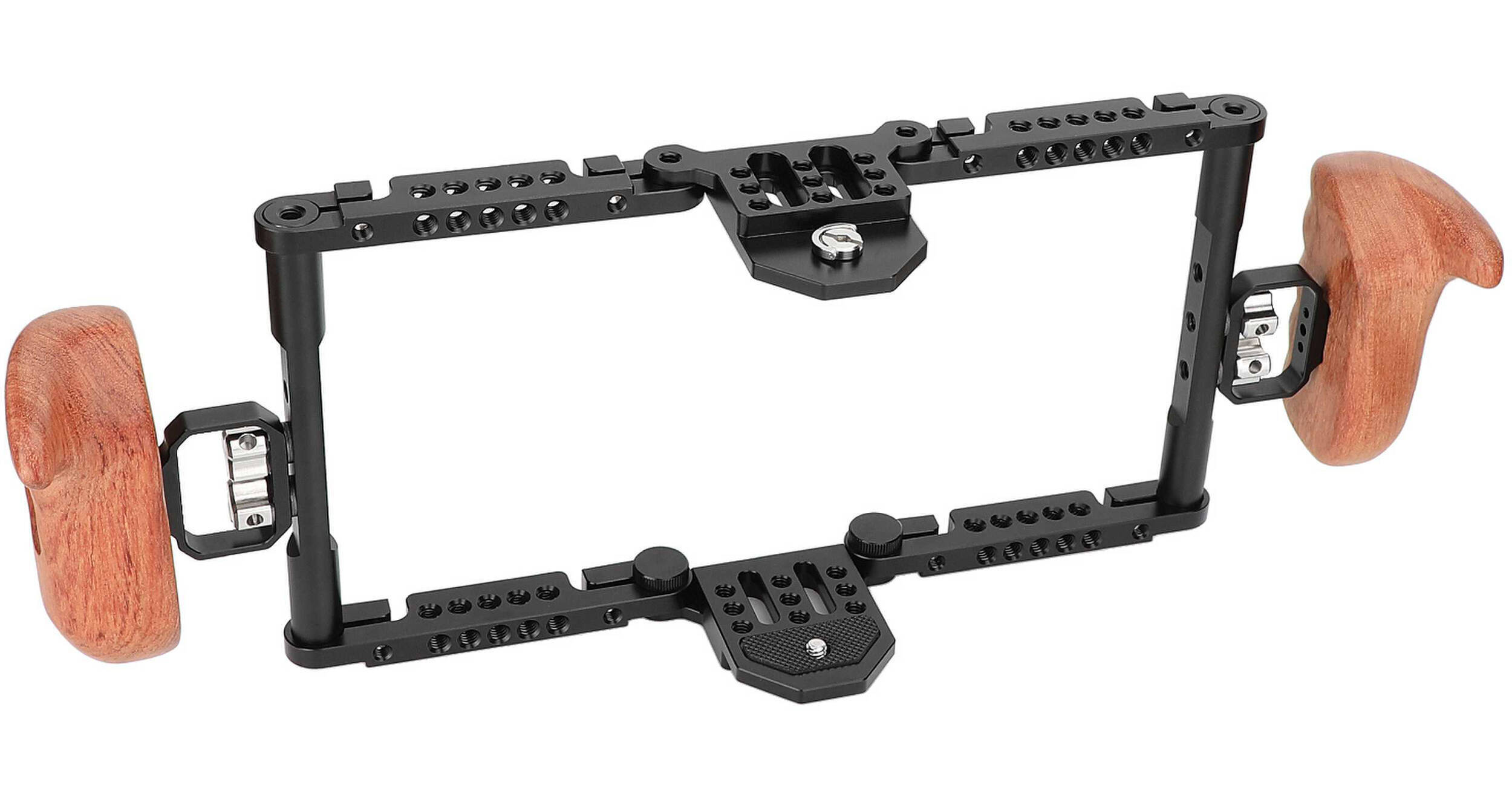 CAMVATE Full Monitor Cage Kit with Wooden Handles for 5 to C3163
