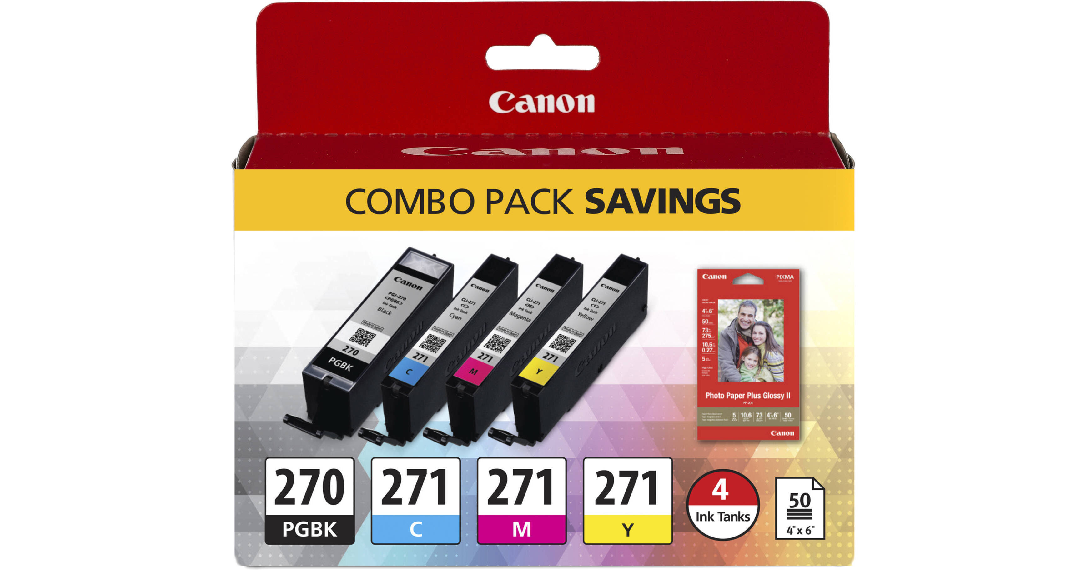 Canon PGI-270/CLI-271 CMYK 4-Cartridge Combo Pack 0319C006 B&H