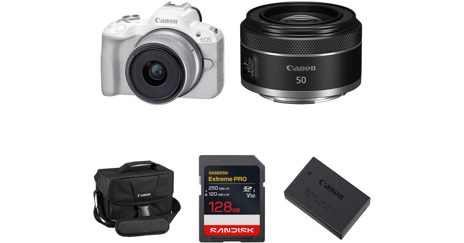 Canon EOS R50 Mirrorless Camera with 18-45mm & 50mm f/1.8 Lenses