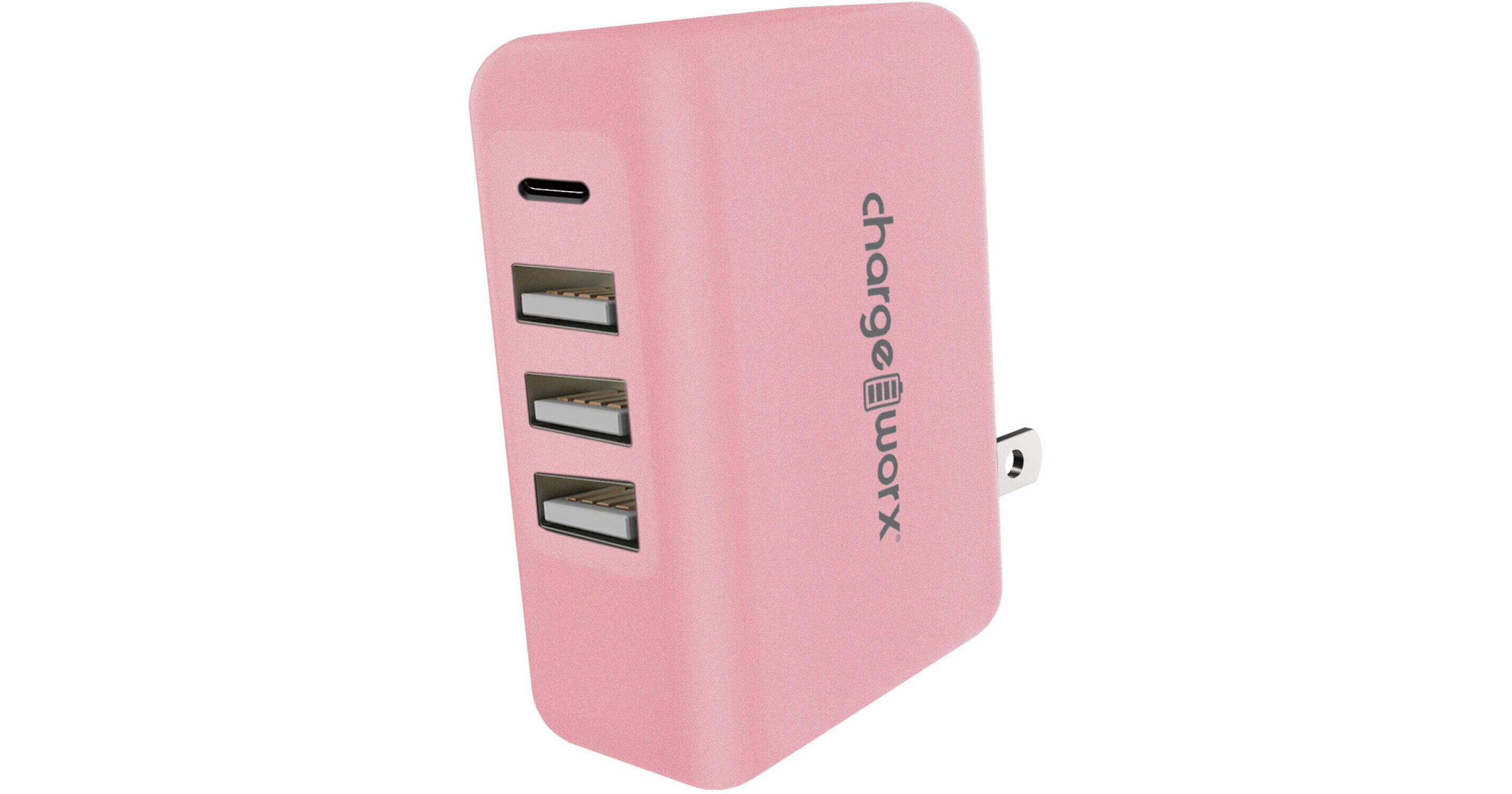 ChargeWorx 4-Port 6A USB Wall Charger (Pink) CHA-CX2507RG B&H