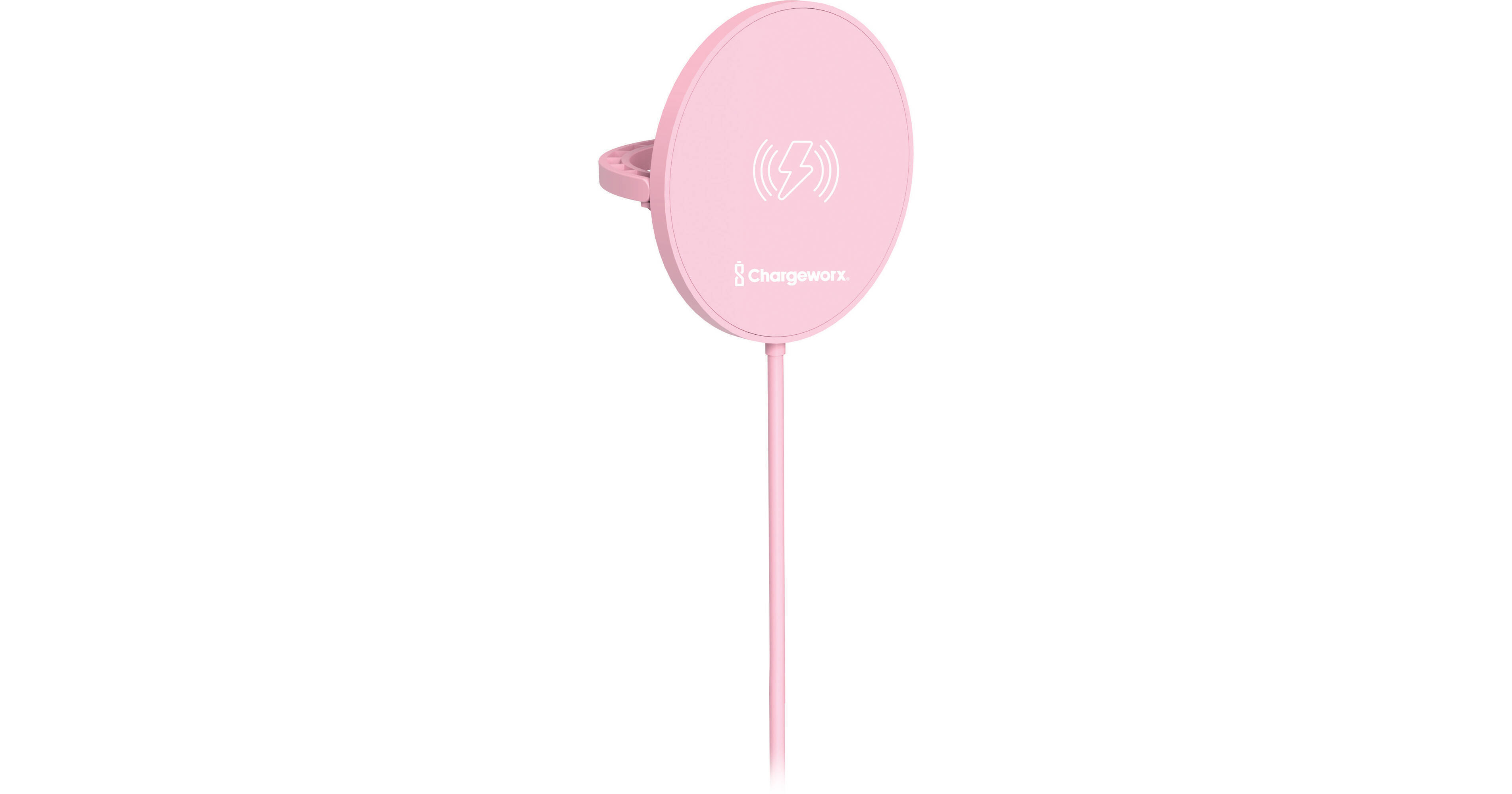 ChargeWorx 15W Wireless Charging Pad and Stand (Pink)