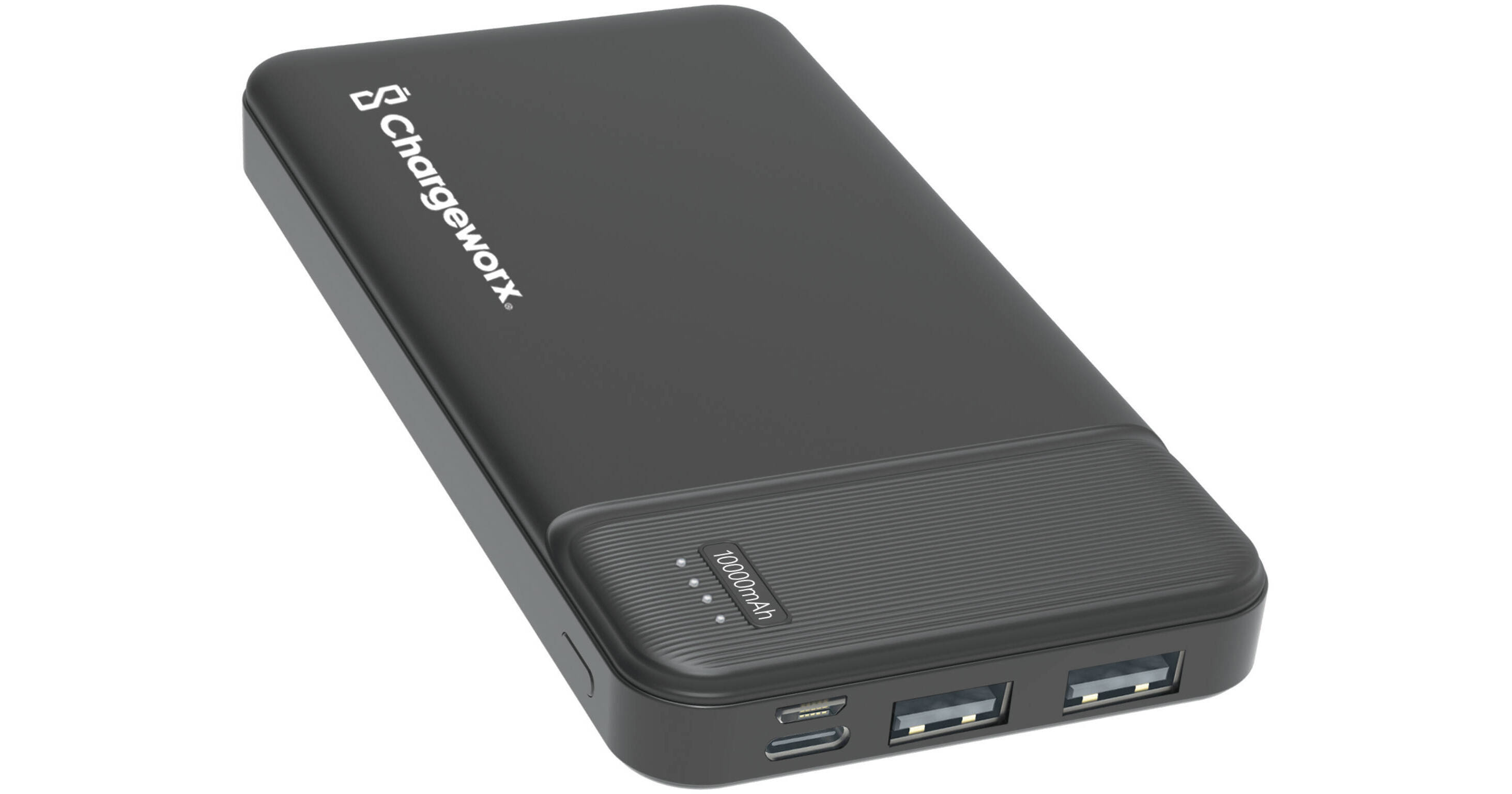 ChargeWorx Dual USB Glass Power Bank CHA-CX6862BK B&H Photo Video