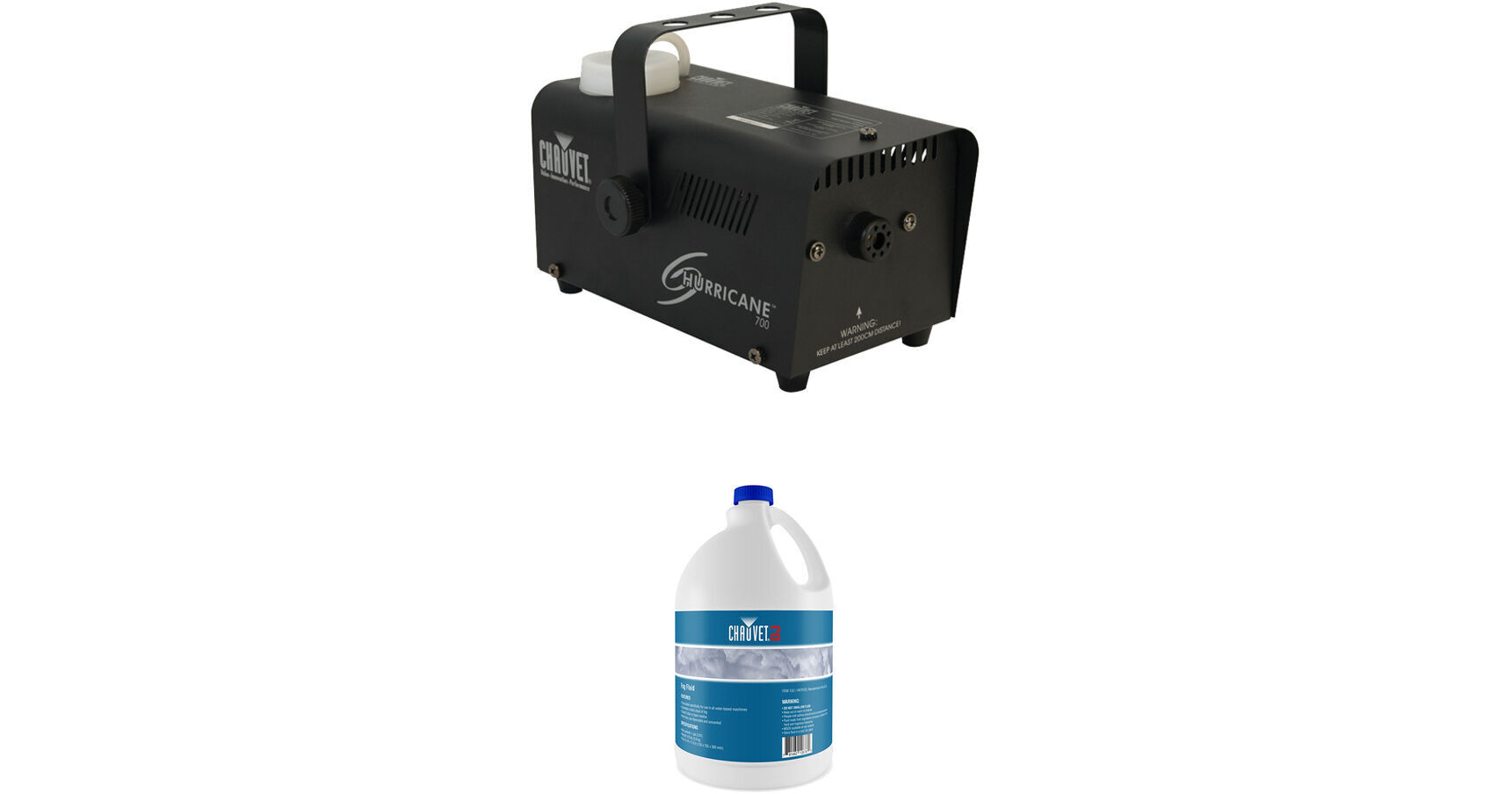 CHAUVET DJ Hurricane 700 Fog Machine Kit with 1 Gallon of Fog