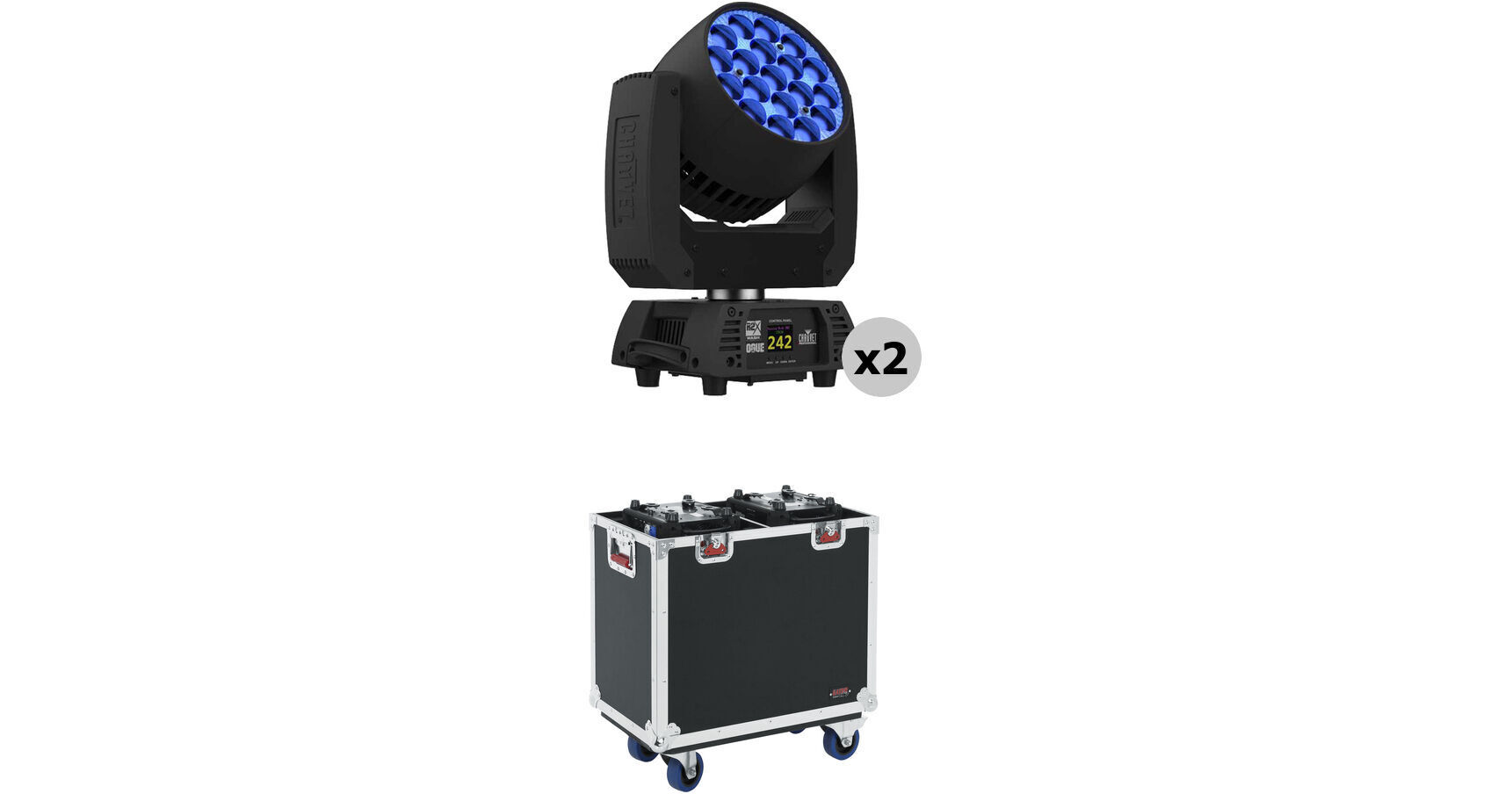 CHAUVET Professional Rogue R2X Wash RGBW Moving Head Kit with