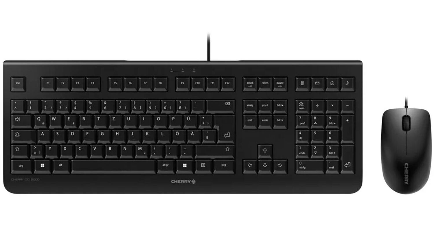 CHERRY DC 2000 Wired Keyboard and Mouse Combo JD-0800EU-2 B&H