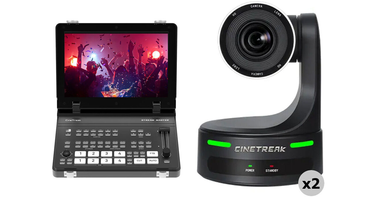 CineTreak CT-PT20 NDI PTZ 2-Camera STREAM MASTER+ PT20 NDI KIT