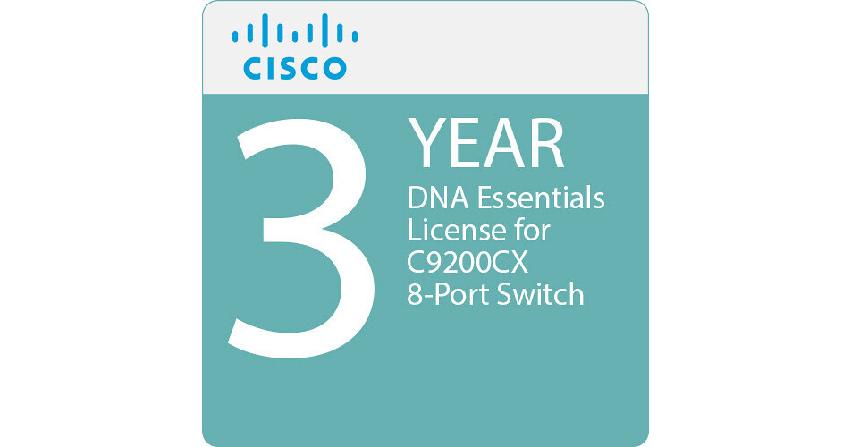 Cisco 3-Year DNA Essentials License for C9200CX C9200CX-DNAE8-3Y