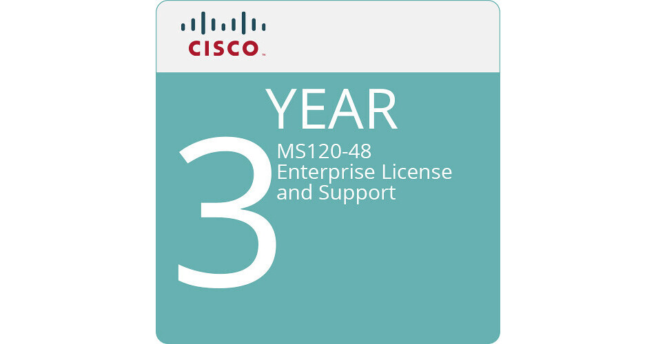 Cisco 3-Year Enterprise License and Support LIC-MS120-48FP-3YR
