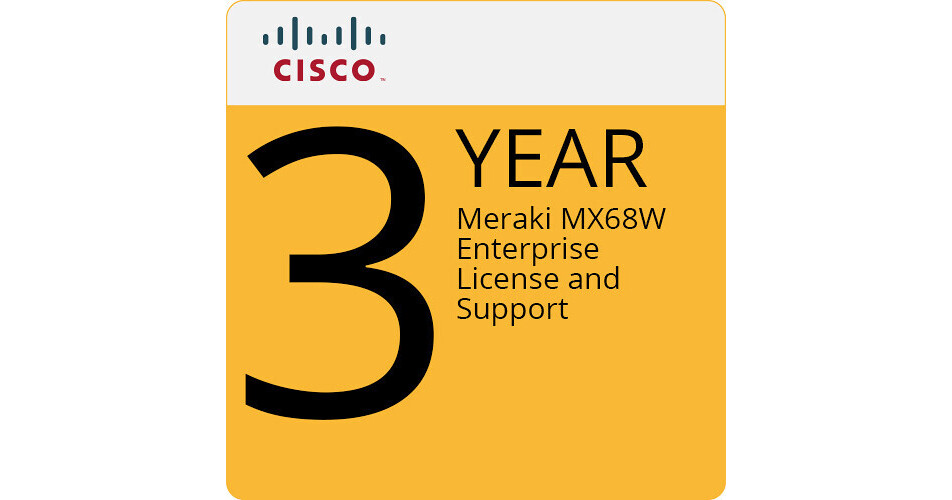 Cisco 3-Year Enterprise License and Support LIC-MX68W-ENT-3YR