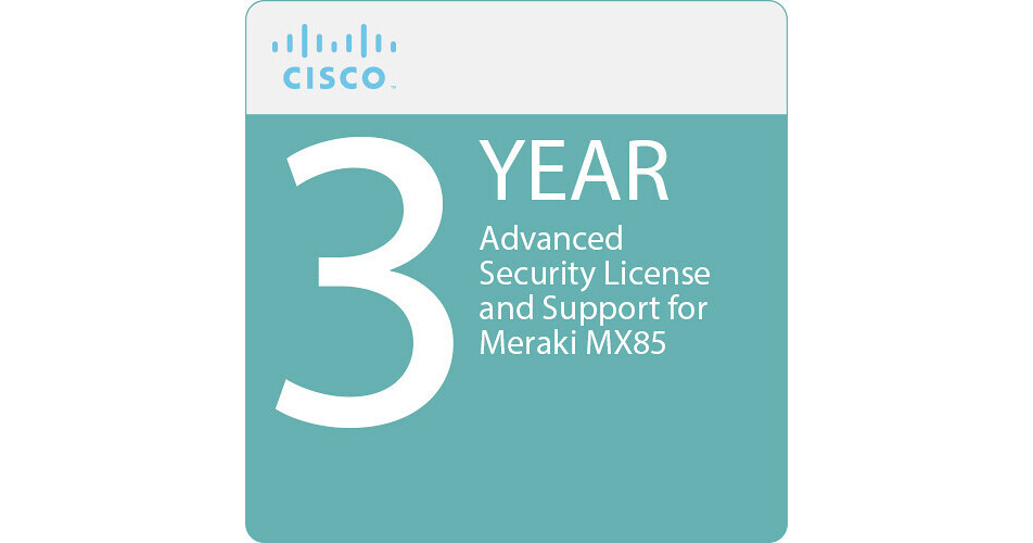 Cisco 3-Year Advanced Security License and LIC-MX85-SEC-3Y B&H