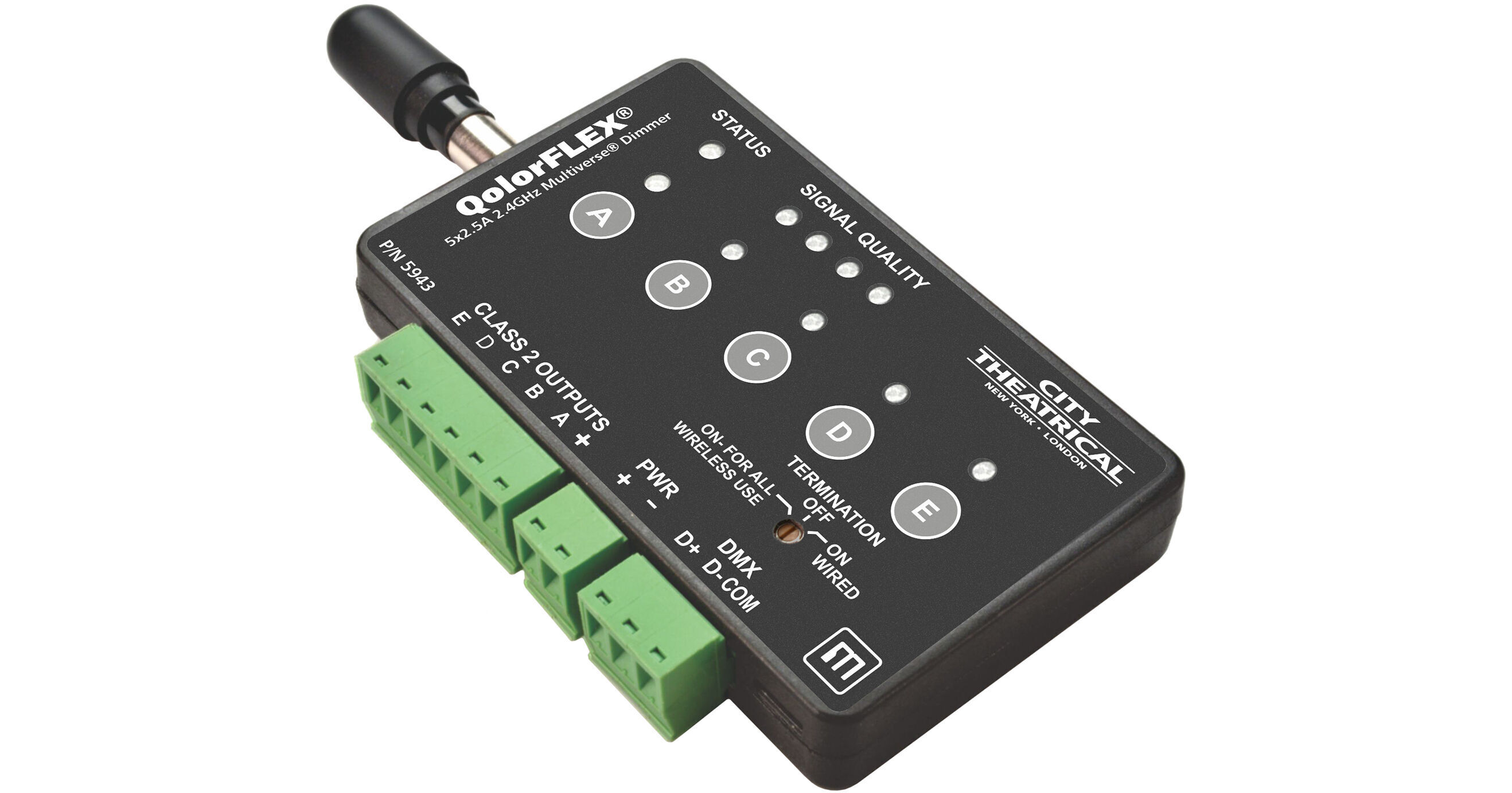 City Theatrical QolorFLEX 2.4 GHz Multiverse Dimmer 5943 B&H