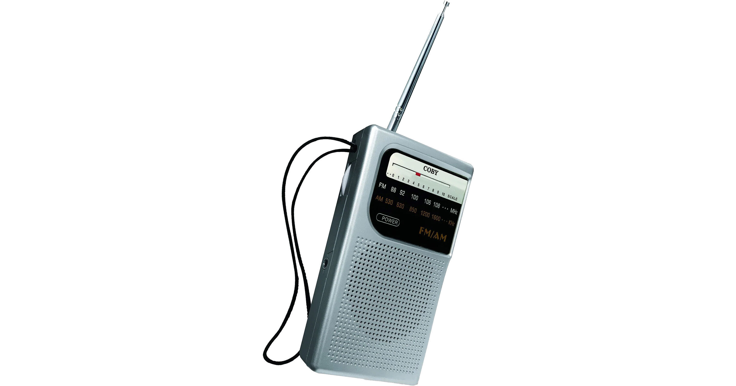 Coby CR-203 Handheld AM/FM Radio (Silver) CR203SL B&H Photo Video