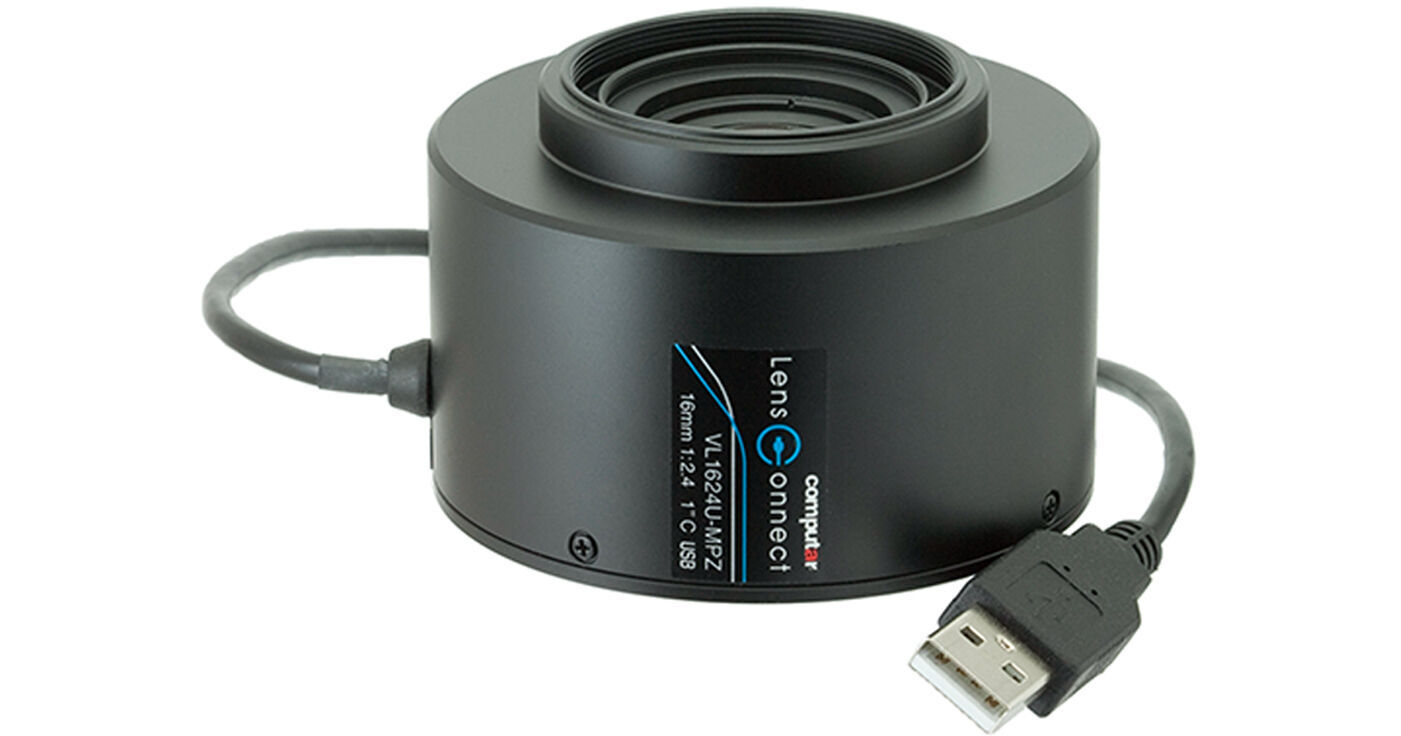 Computar C-Mount LensConnect 16mm Fixed Focal Lens VL1624U-MPZ