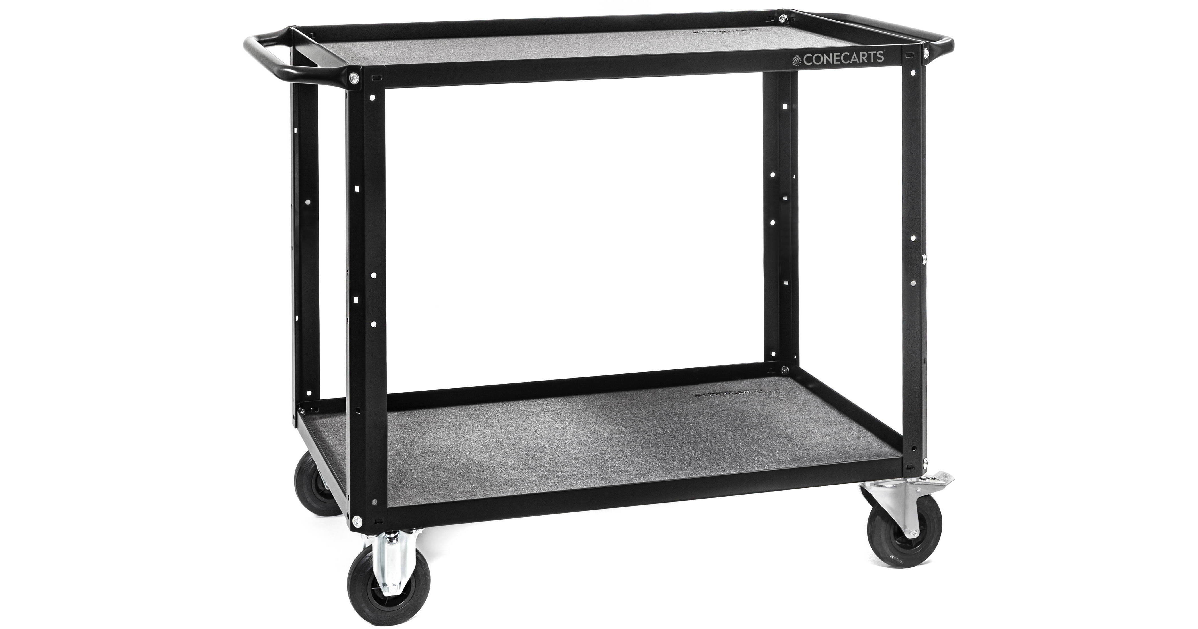 ConeCarts Large 2-Shelf Cart with Gray CNC1#B0A00W01R2A00 B&H
