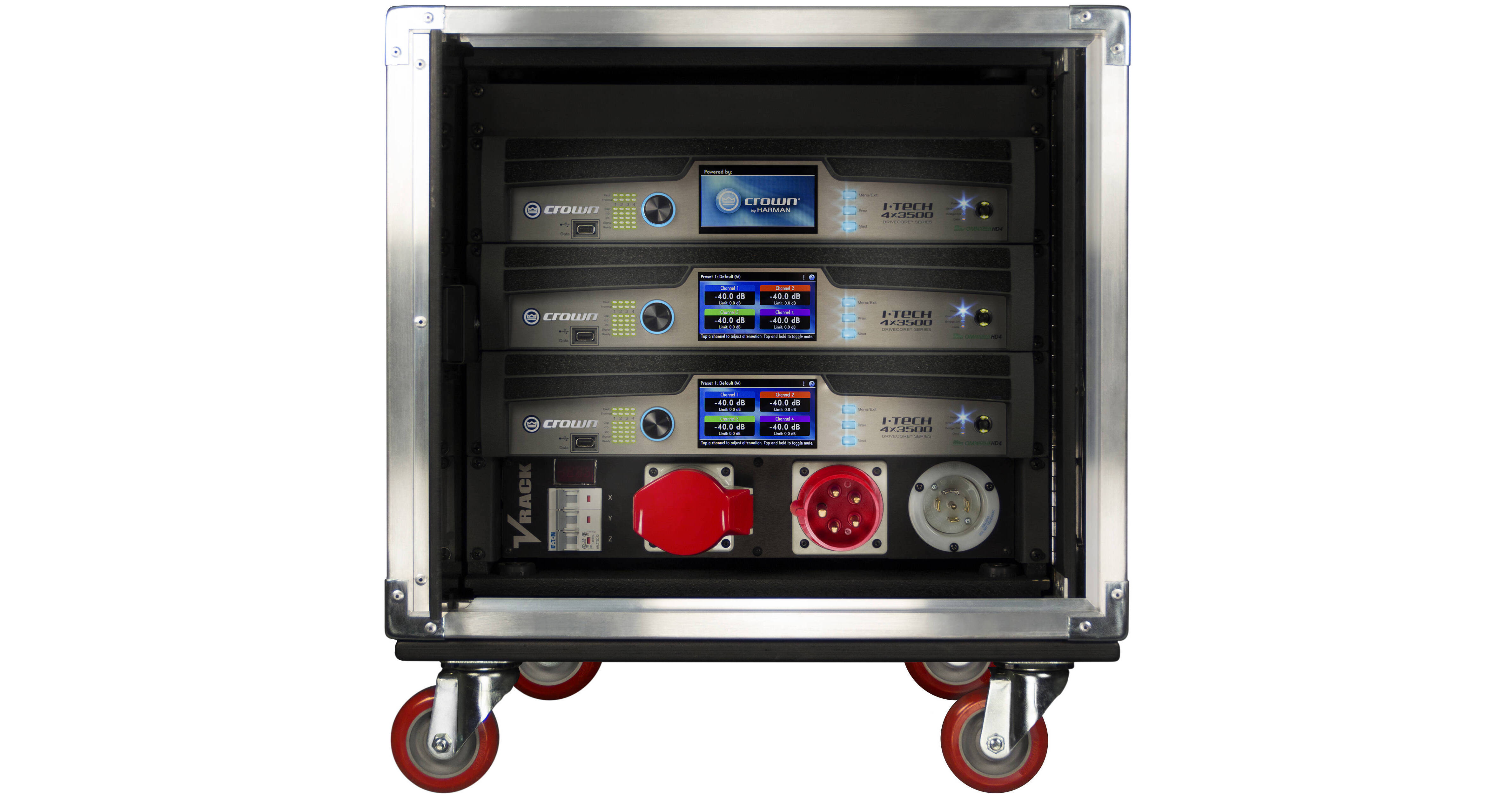 Crown Audio VRack Amplification System Rack on Wheels VRACKHD4FX