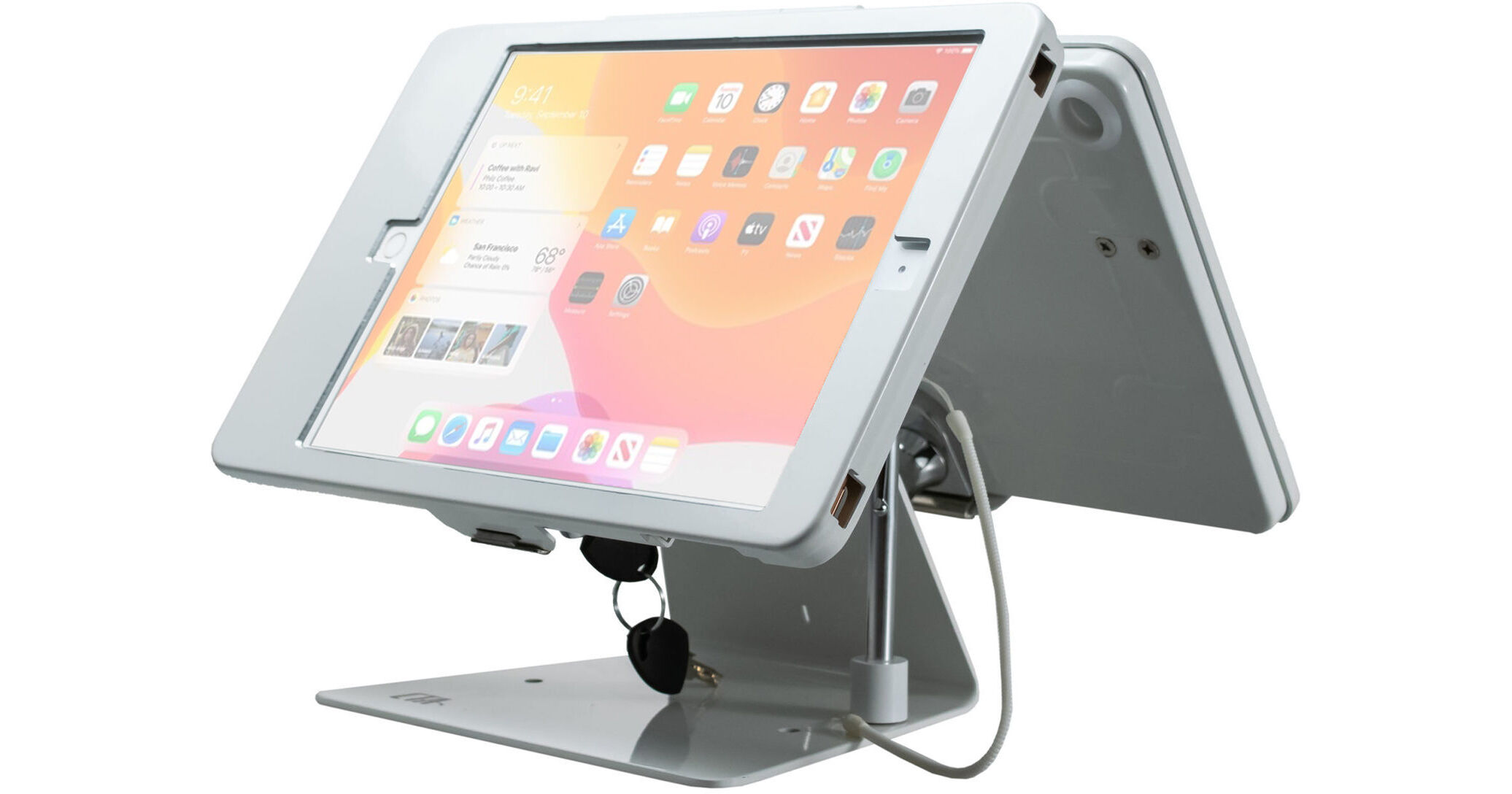 CTA Digital Dual-Tablet Security Kiosk Stand PAD-DSTW10 B&H