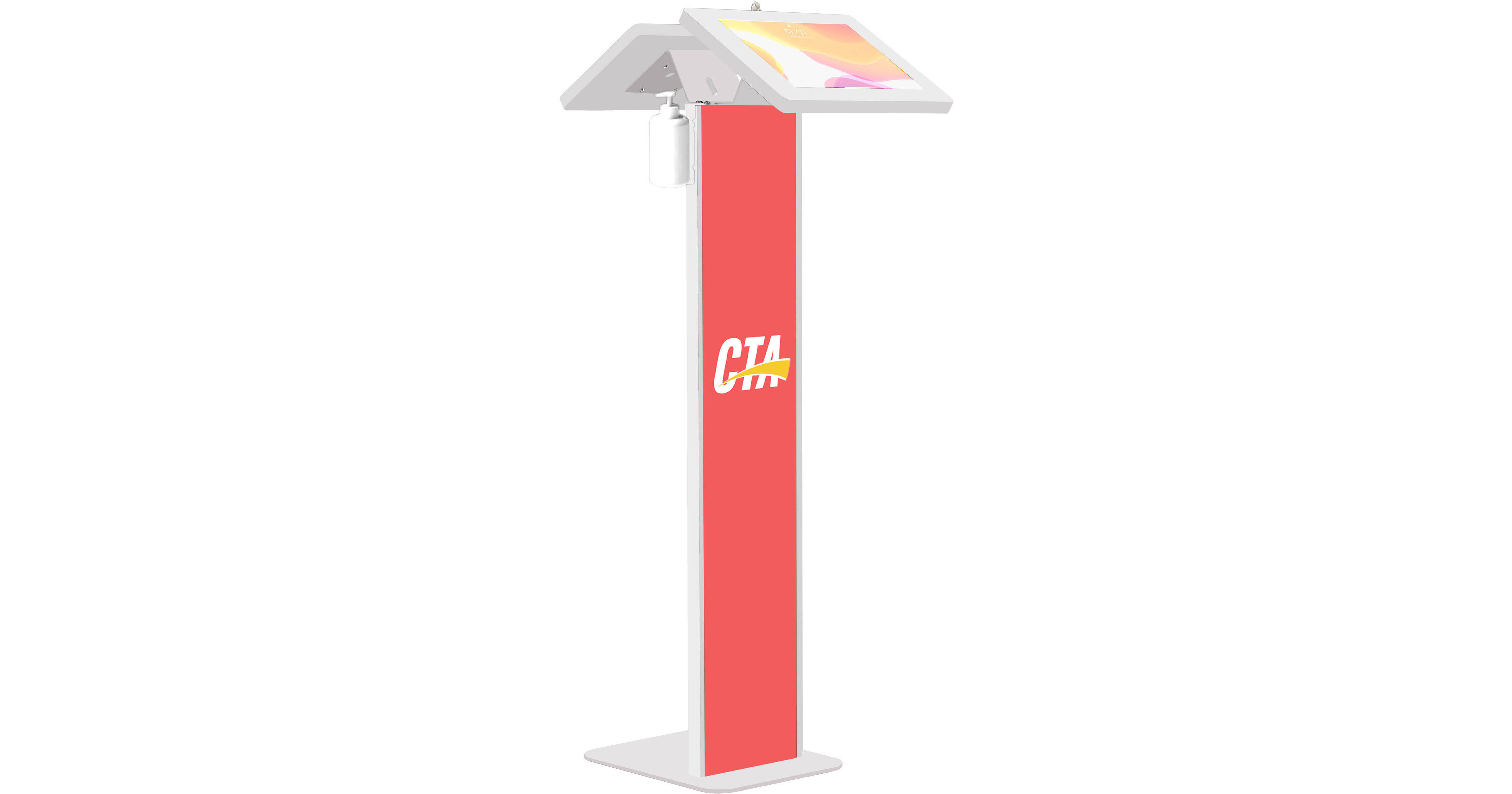 CTA Digital Dual Tablet Locking Kiosk with Graphic PAD-PSTT2W