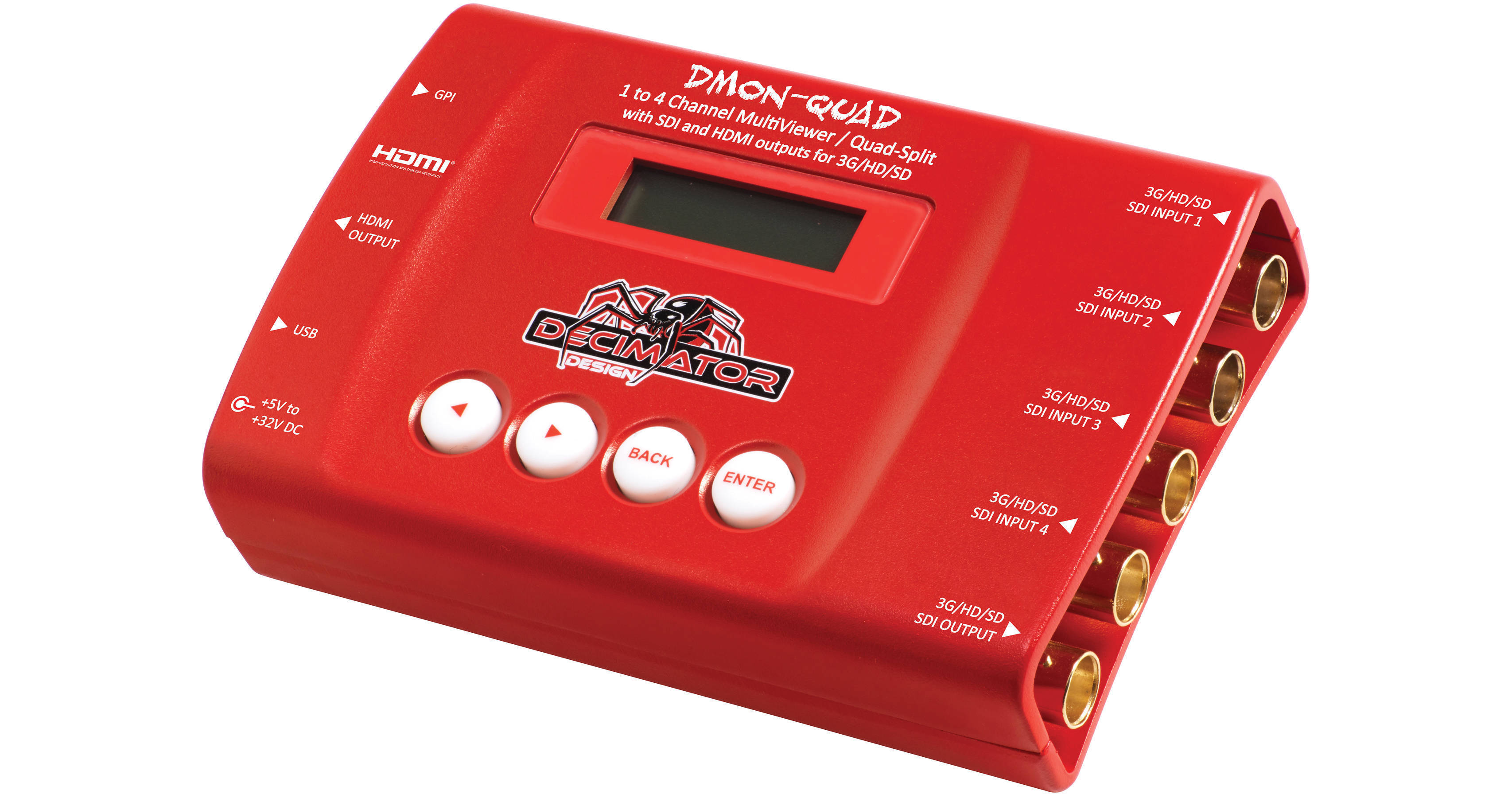 DECIMATOR DMON-QUAD 4-Channel 3G-SDI Multiviewer DD-DMON-QUAD