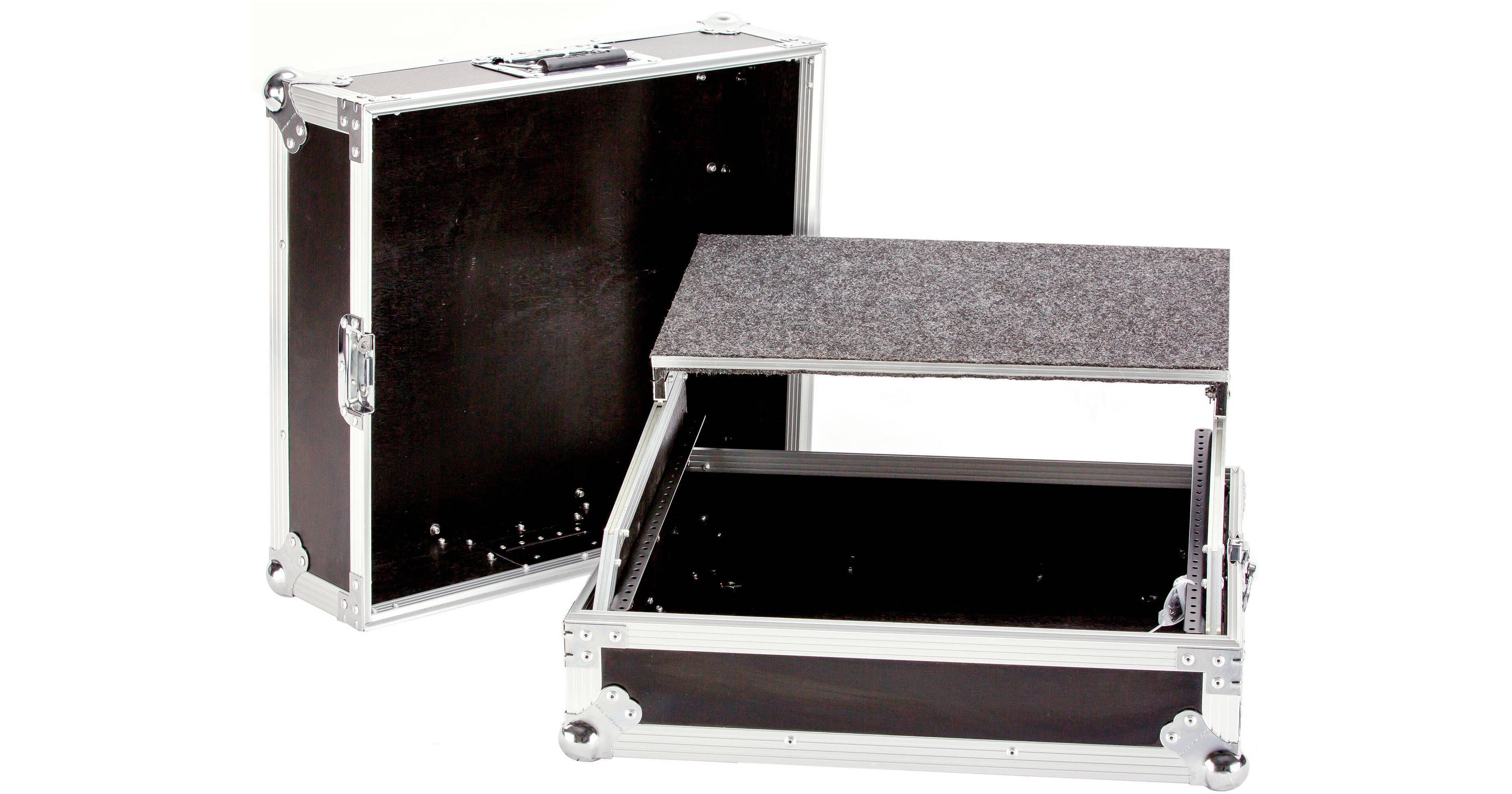 DeeJay LED 10 RU 19" DJ Mixer Case with Laptop Shelf TBH19MIXLT