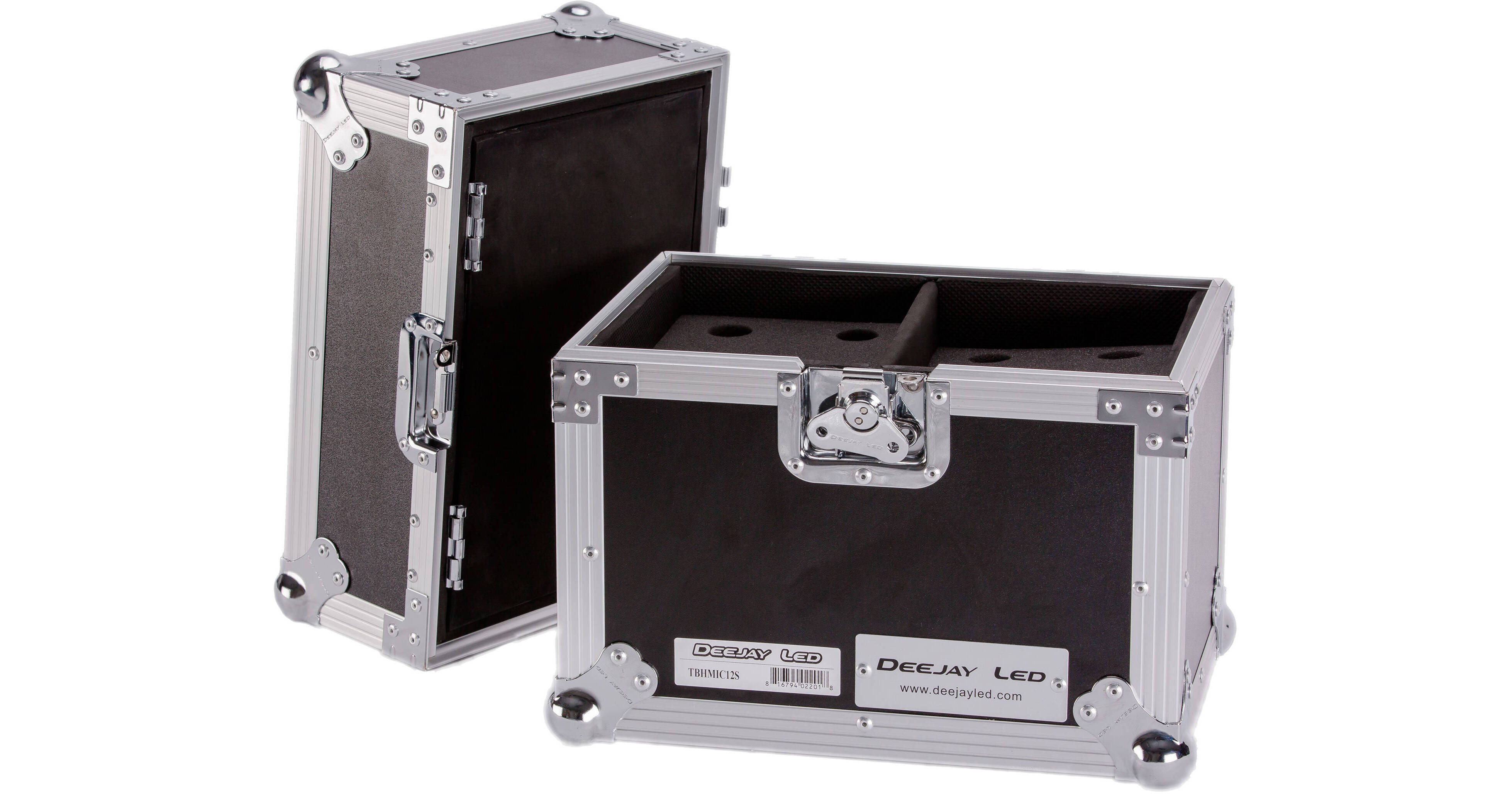 DeeJay LED Case for 12 Microphones with Storage TBHMIC12S B&H