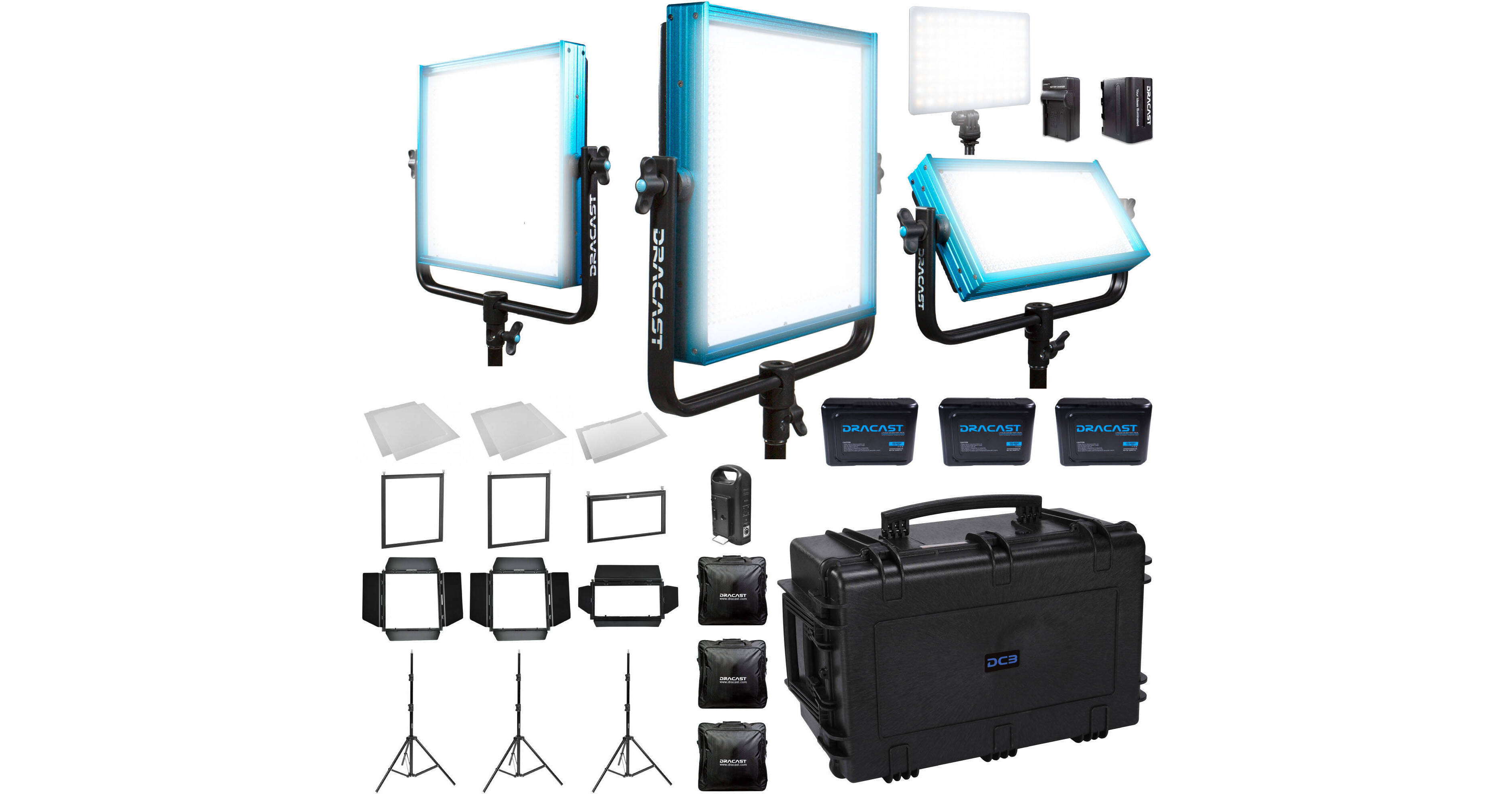 Dracast Pro Series Daylight LED Light Panel DR-ENGK-DG B&H Photo