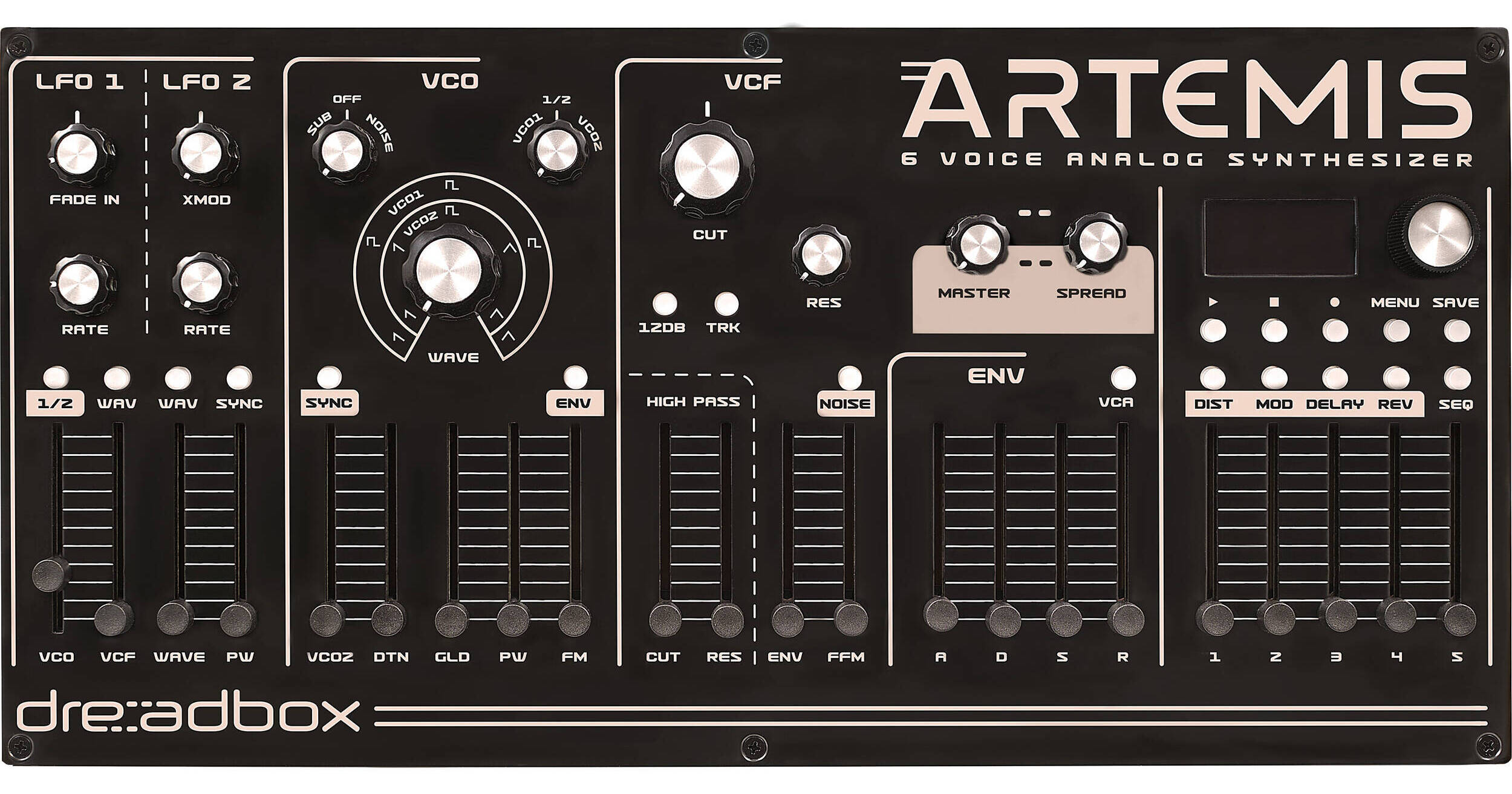 Dreadbox Artemis 6-Voice Analog Polyphonic Synthesizer DBX-ART