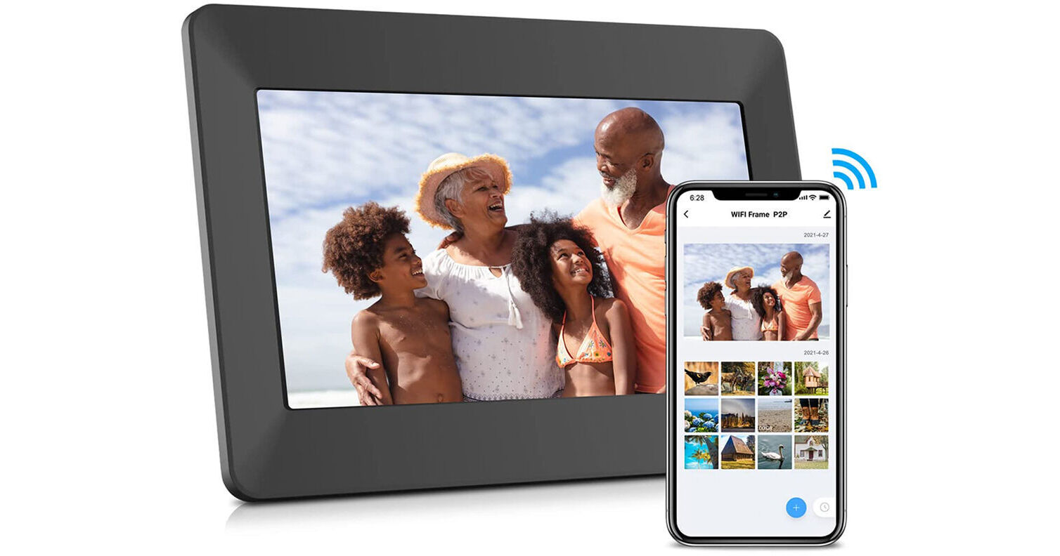 eco4life 10.1" Wi-Fi Digital Photo Frame with Photo/Video