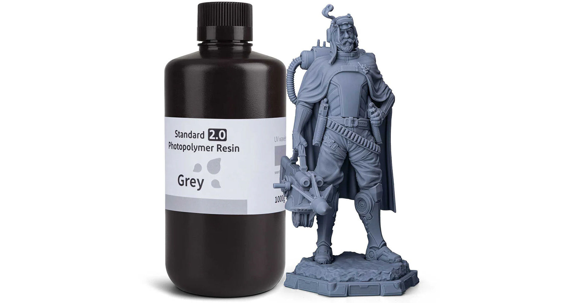 ELEGOO Standard Resin V2.0 (1kg Bottle, Gray) EL-3D-SR1 B&H